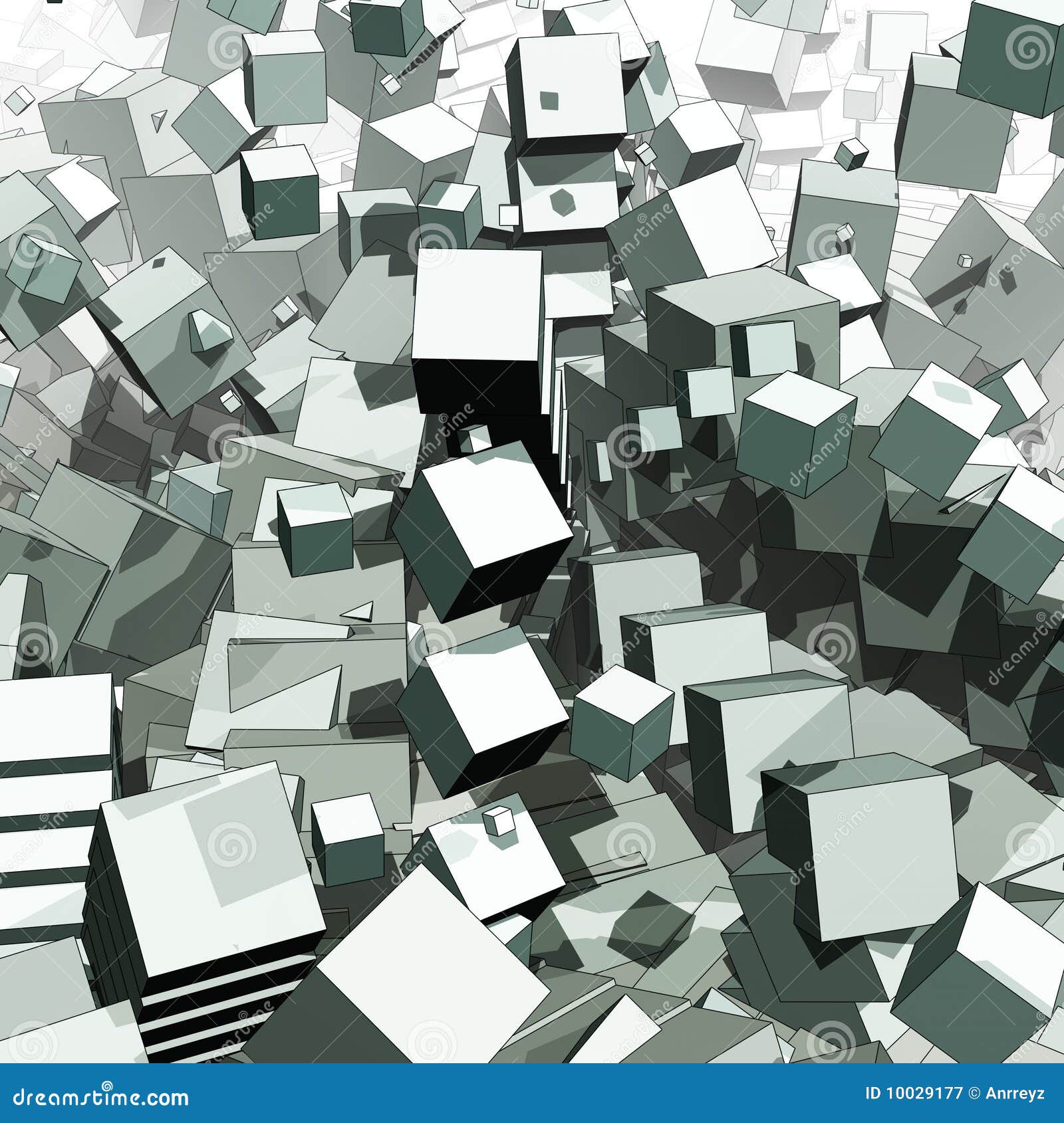 Abstract Three-dimensional Composition Stock Illustration ...