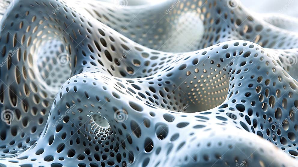 Abstract Three-dimensional Minimal White Texture, Parametric Pattern ...