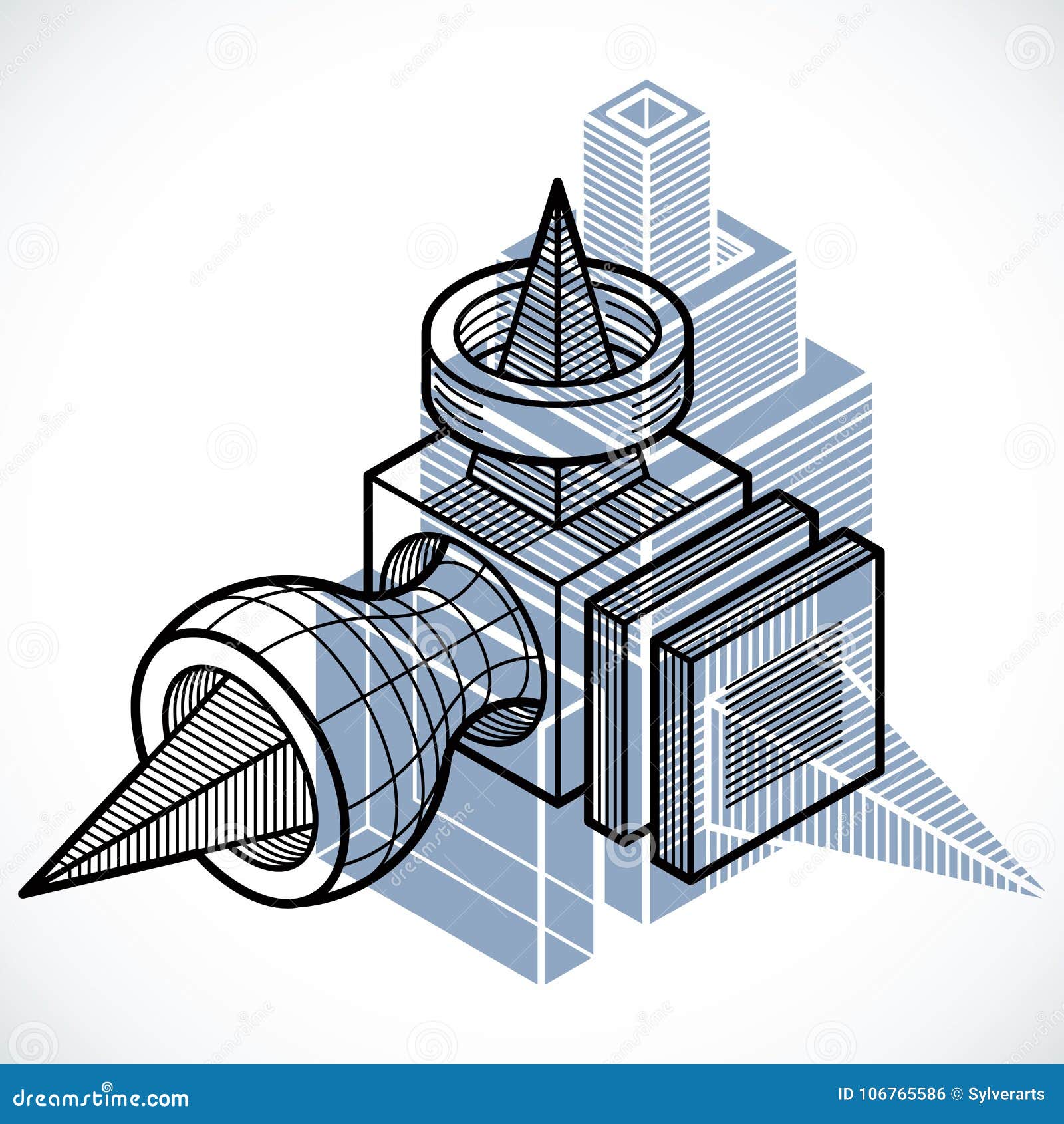Abstract Three-dimensional Shape, Vector Design Cube Element. Stock ...