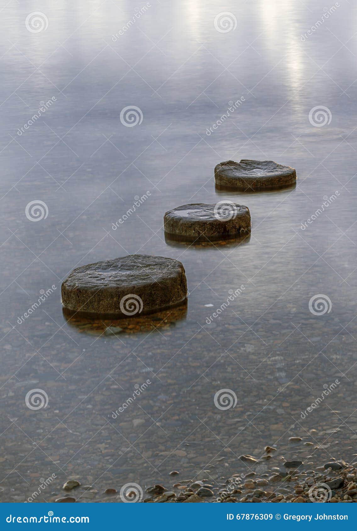 Abstract of Three Round Objects in Water. Stock Image - Image of ...