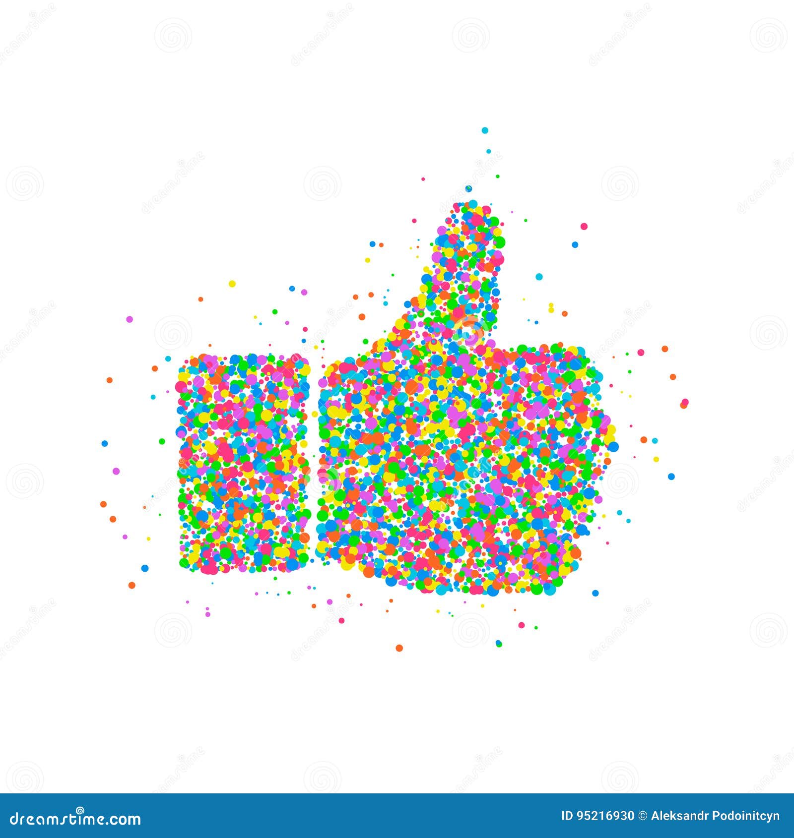 Abstract thumb up icon stock vector. Illustration of element - 95216930