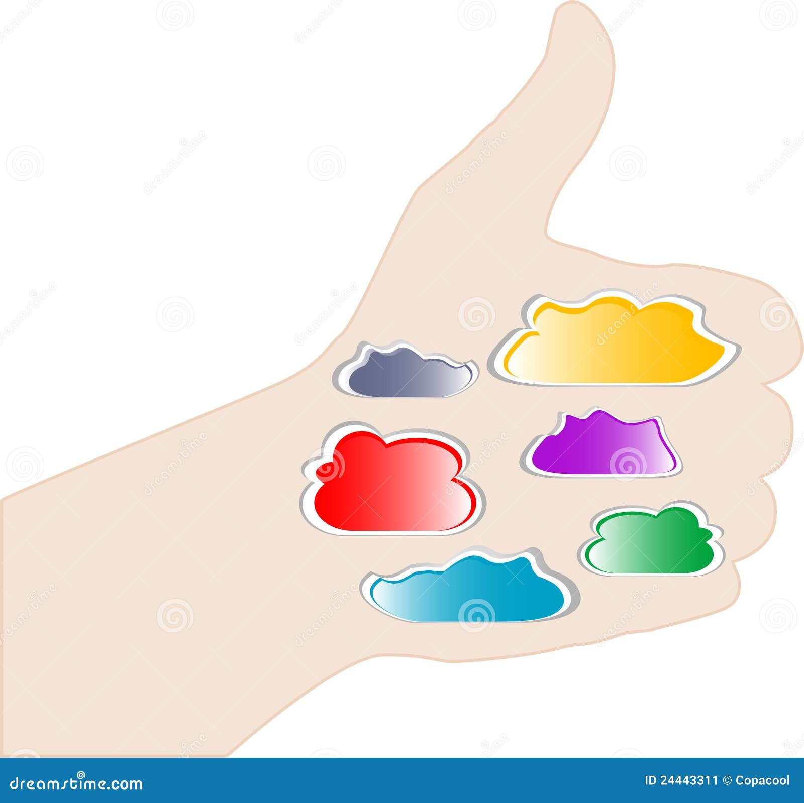 Abstract Thumb Up Like Hand Symbol Illustration Stock Vector ...