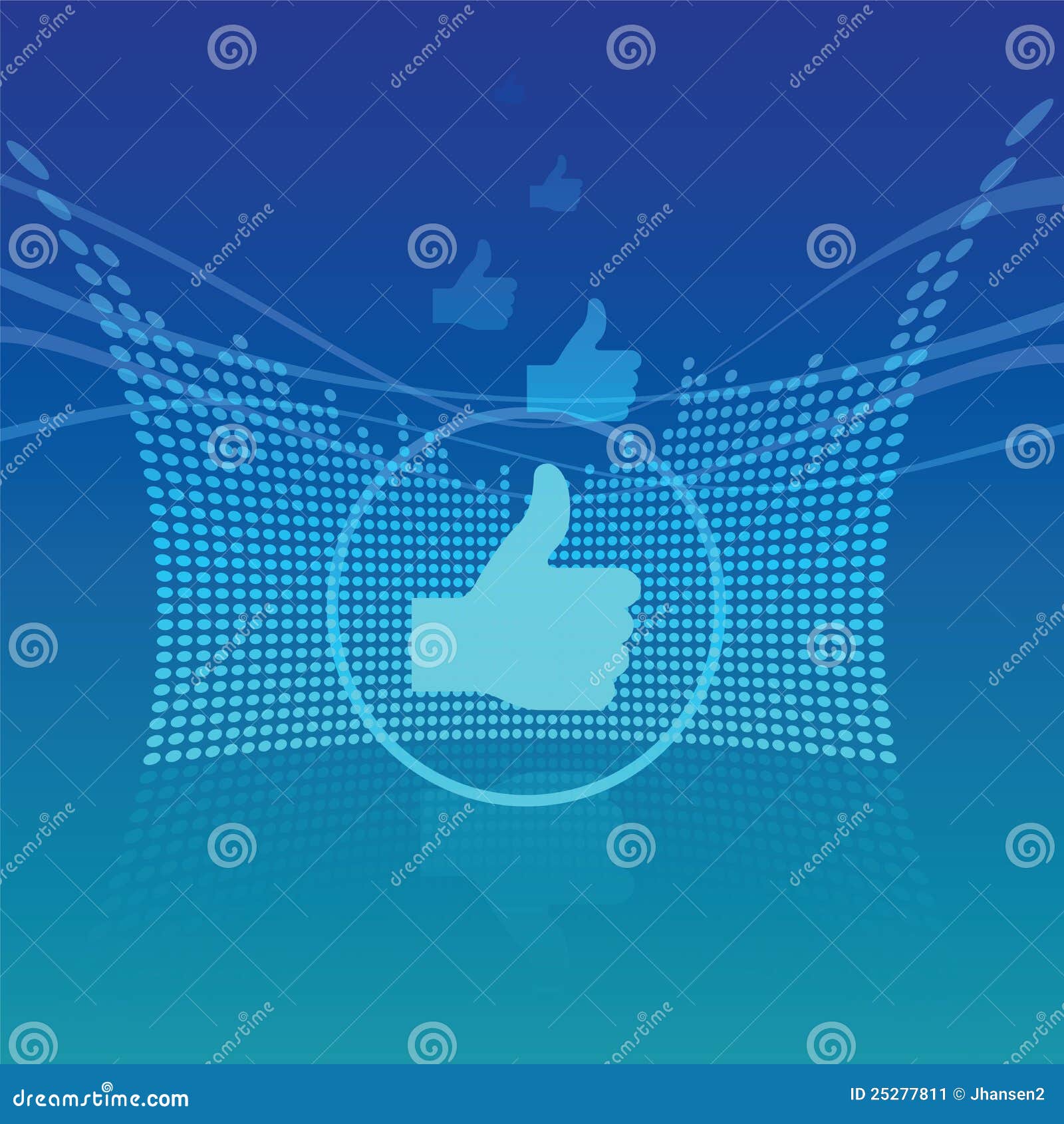 Abstract Thumbs -up Or Like Symbol With Triangles Vector Illustration ...