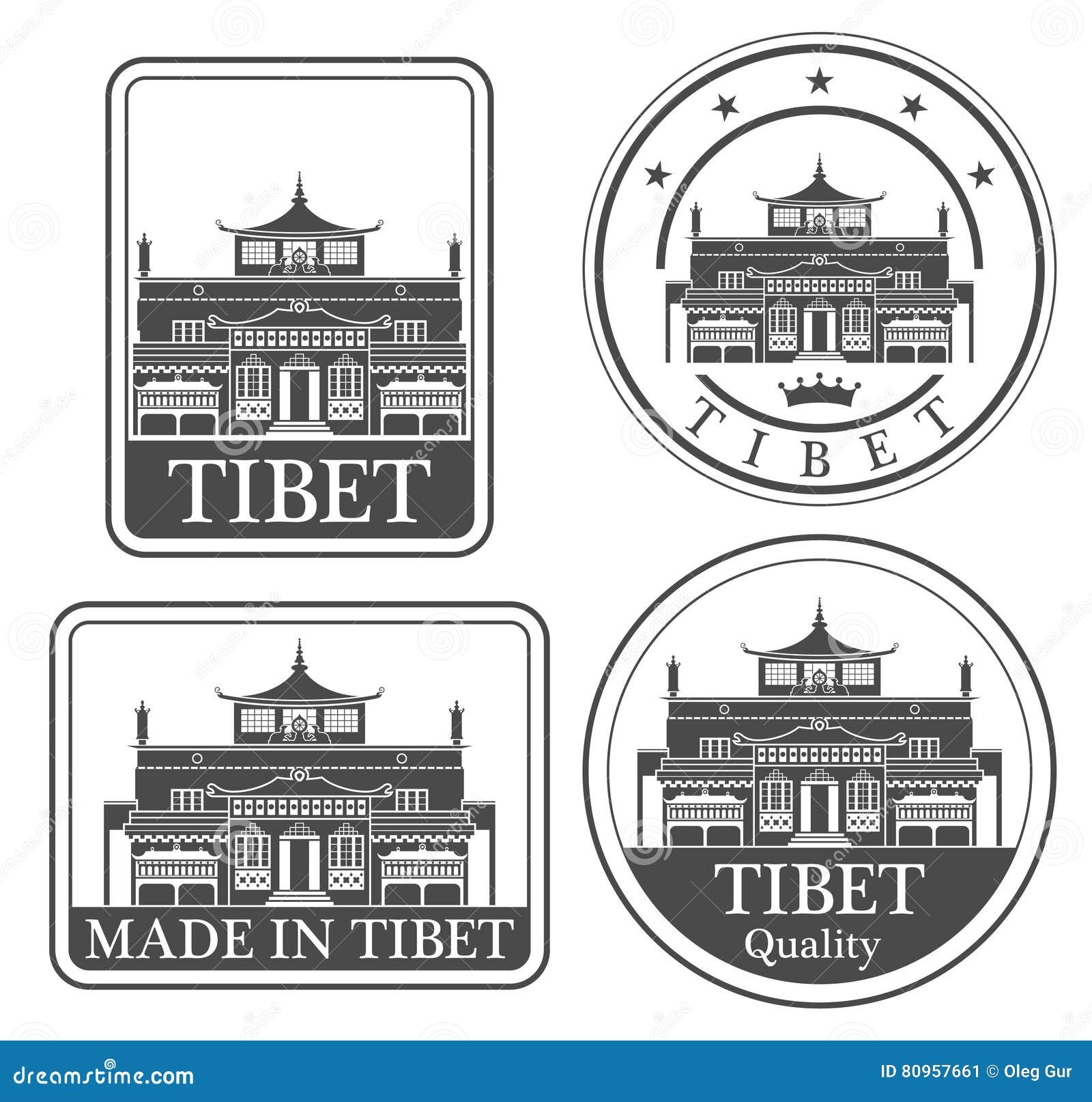 Abstract Tibet stock vector. Illustration of banner, black - 80957661