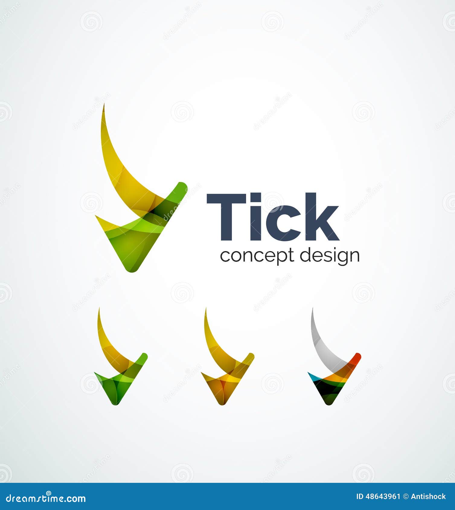 Abstract tick logo design stock vector. Illustration of emblem - 48643961