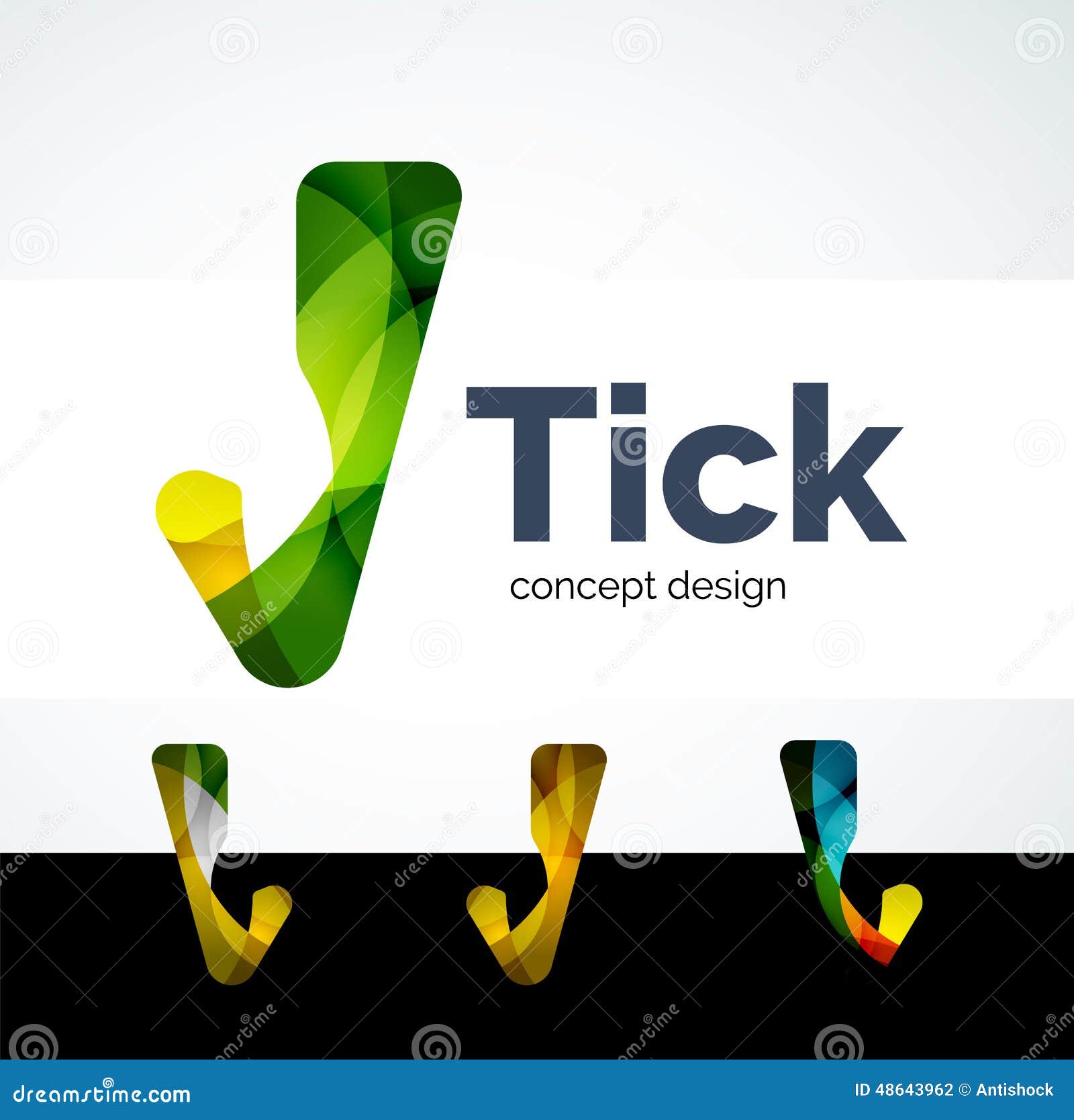 Abstract tick logo design stock vector. Illustration of abstract - 48643962