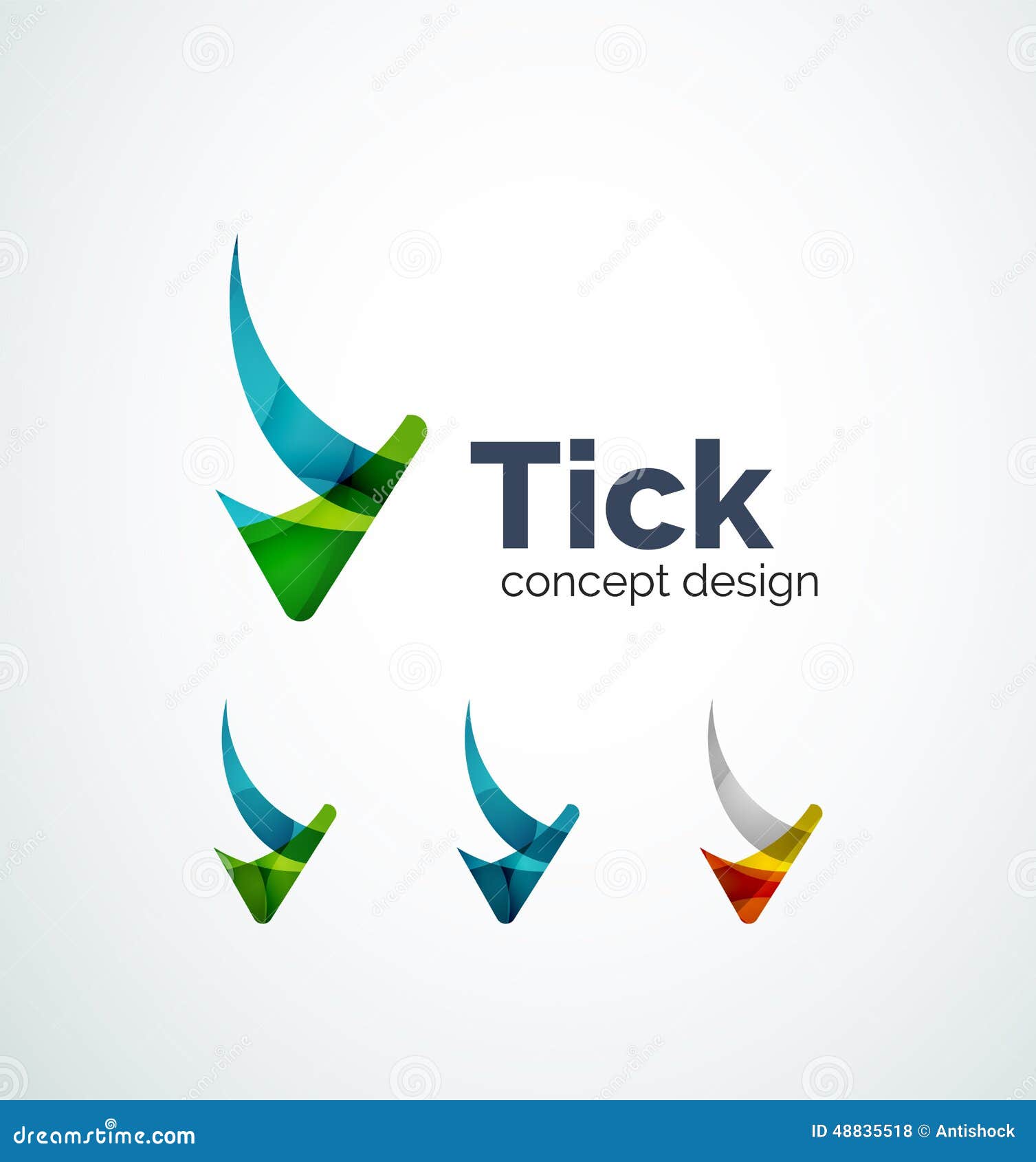 Abstract tick logo design stock vector. Illustration of symbol - 48835518
