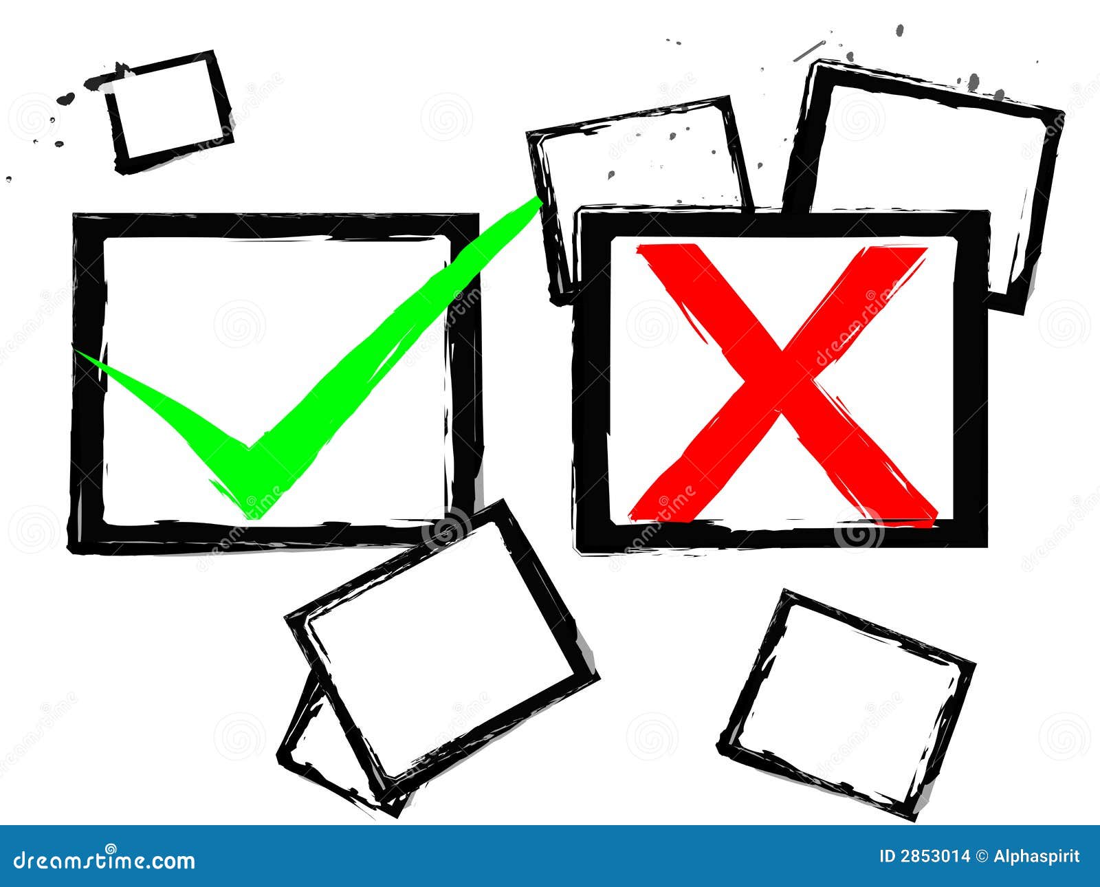 Abstract tick true false stock illustration. Illustration of answer ...