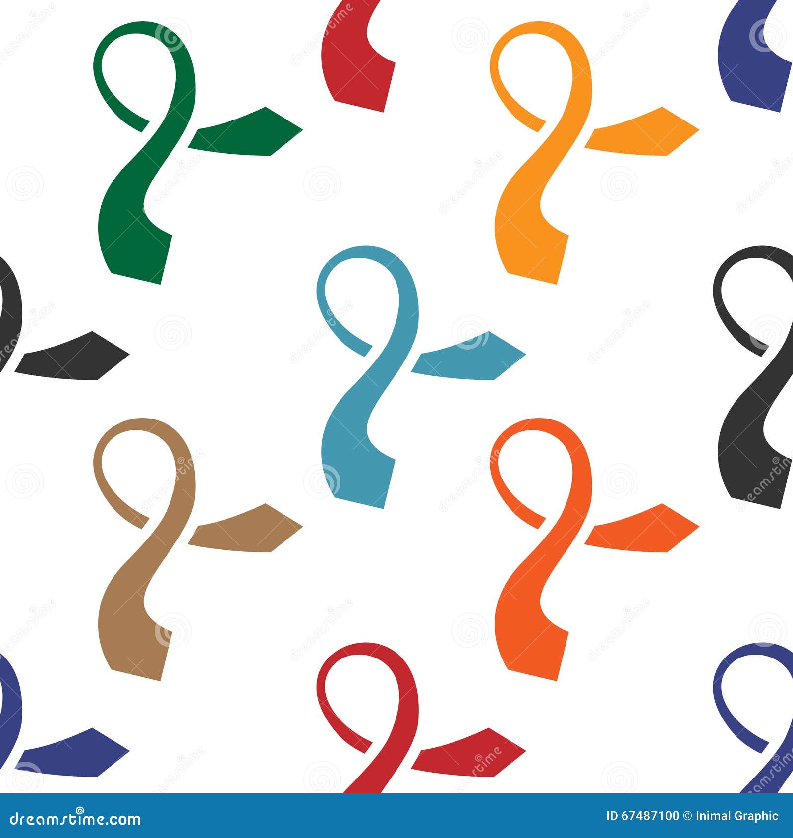 Abstract Ties Seamless Pattern Stock Vector - Illustration of drawing ...