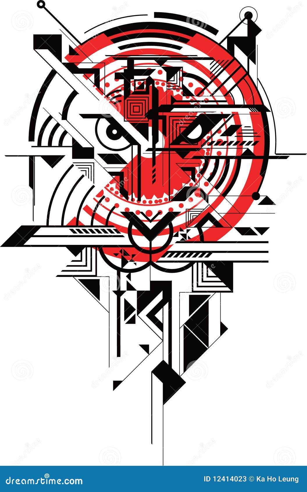 Abstract tiger stock illustration. Illustration of wildlife - 12414023