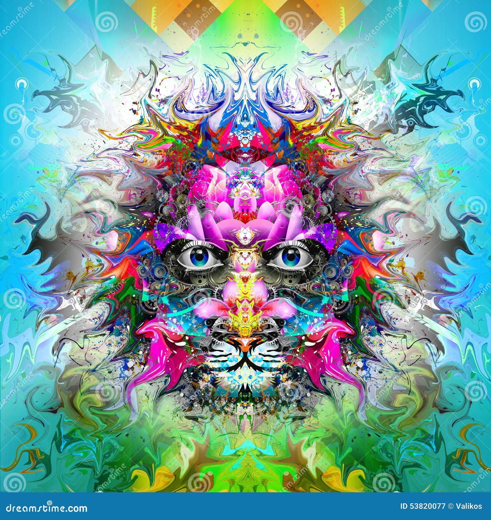 Abstract tiger stock illustration. Illustration of idea - 53820077