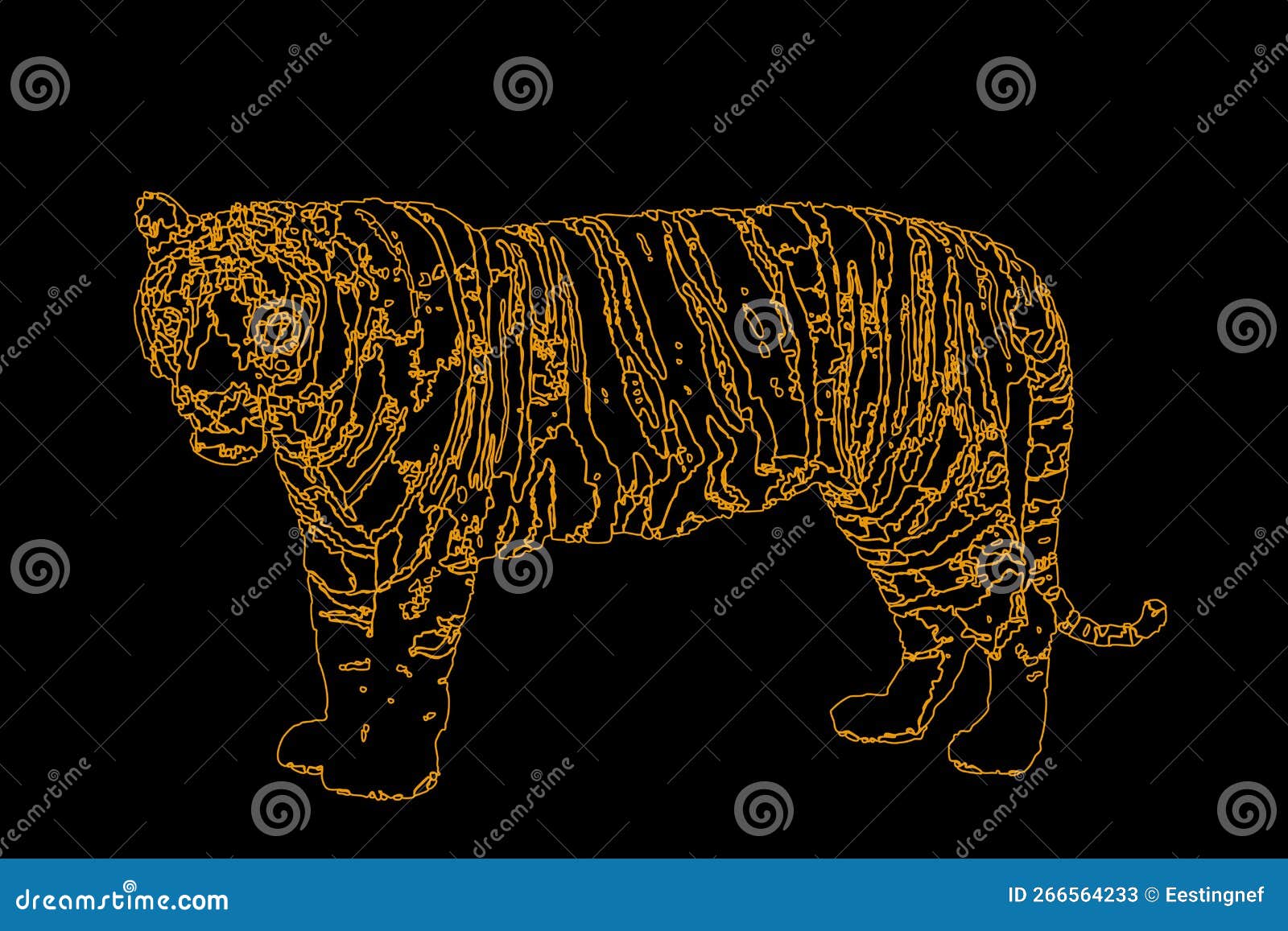Abstract Tiger. Vector Illustration Stock Vector - Illustration of ...
