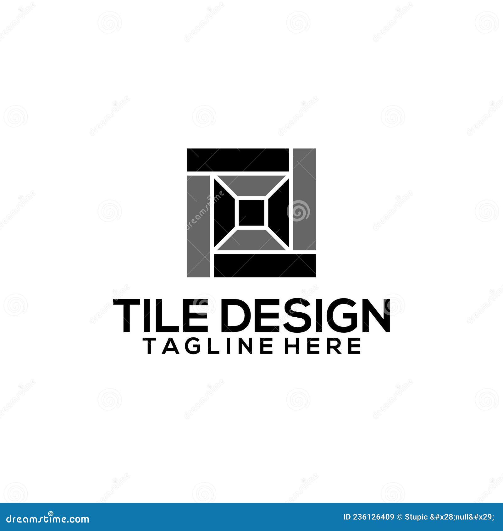 Abstract Tile Logo Concept Isolated in White Background Stock Vector ...