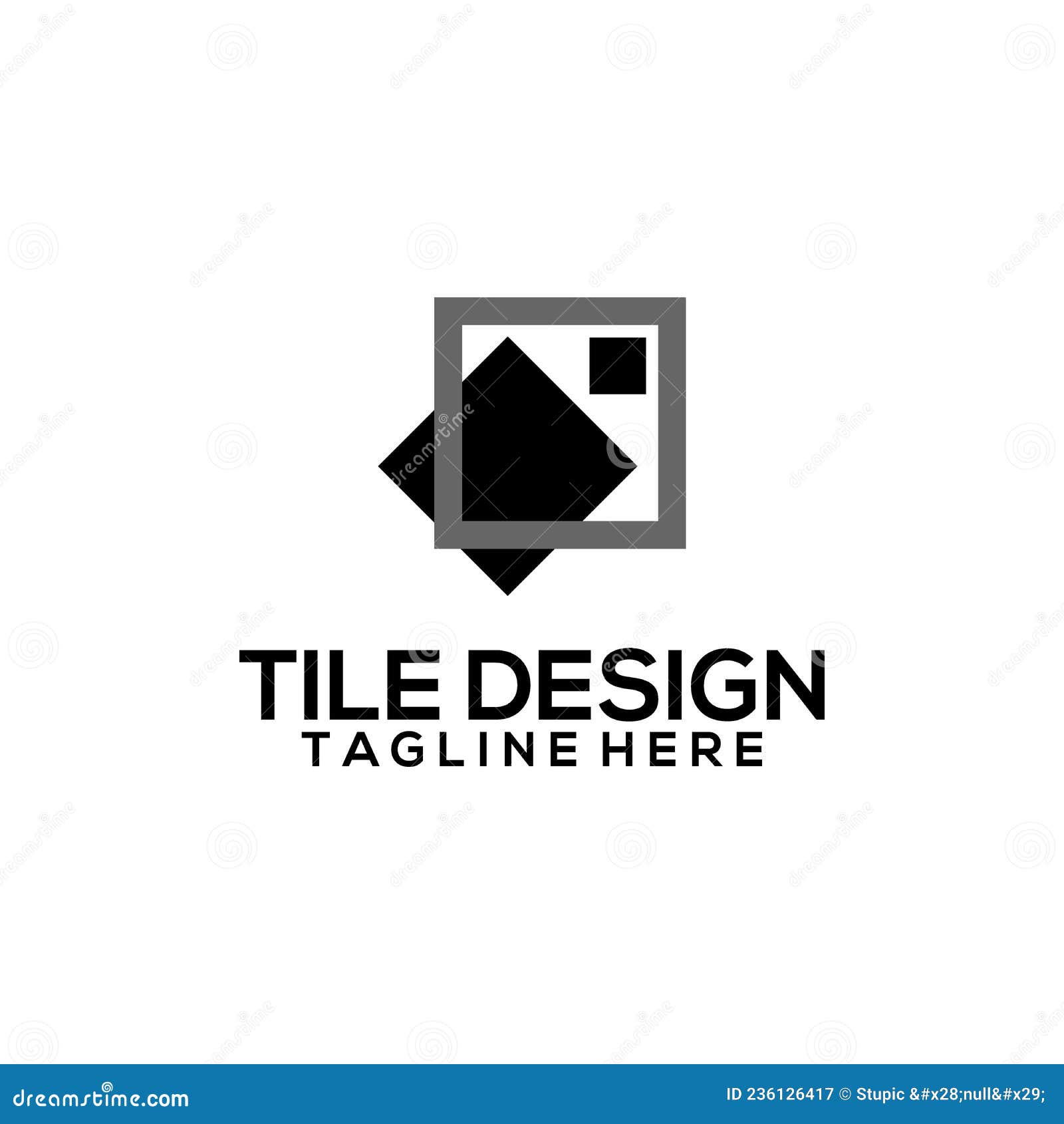 Abstract Tile Logo Concept Isolated in White Background Stock Vector ...