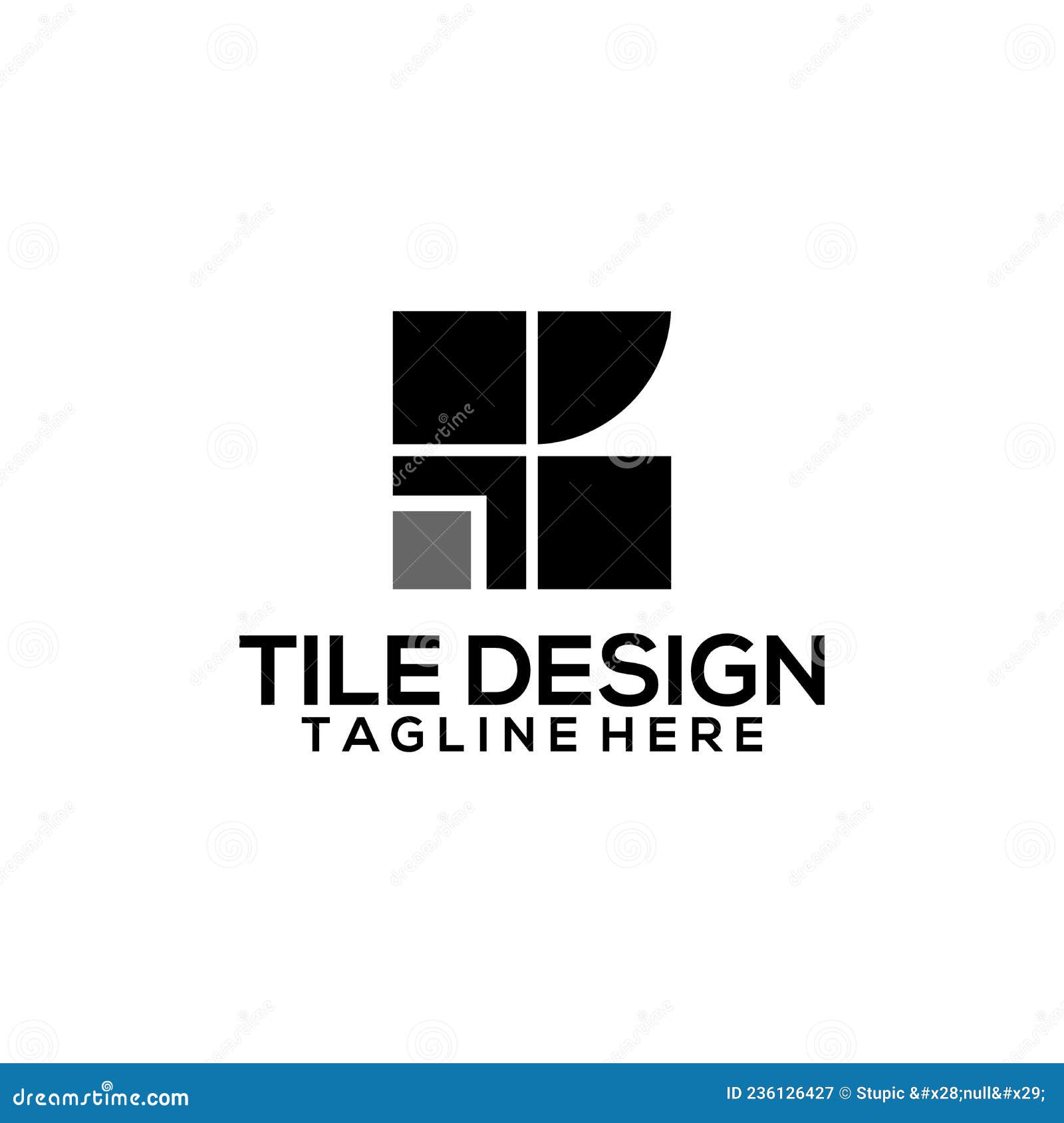 Abstract Tile Logo Concept Isolated in White Background Stock Vector ...