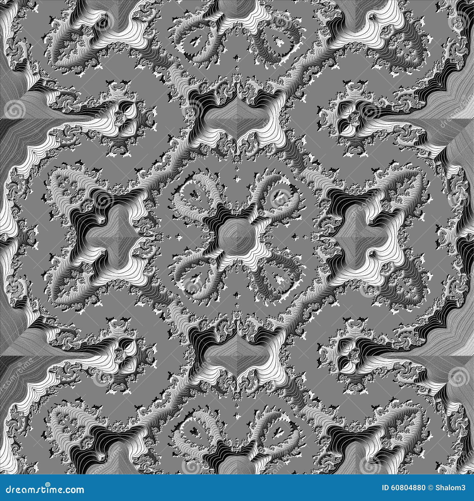 Abstract Tile with Metallic Silver Embossed Layered Patterns Stock ...