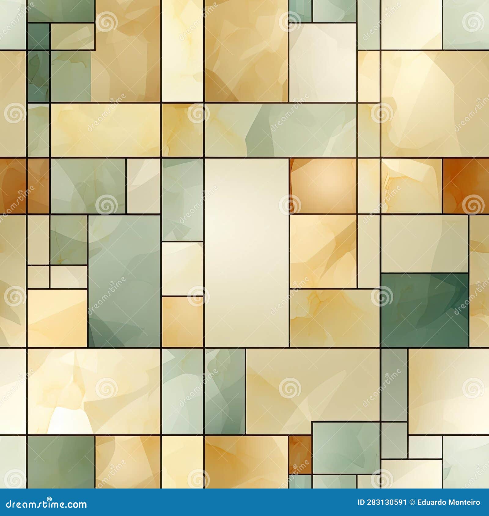 Abstract Tile Pattern with Various Colors and Stained Glass Effect ...