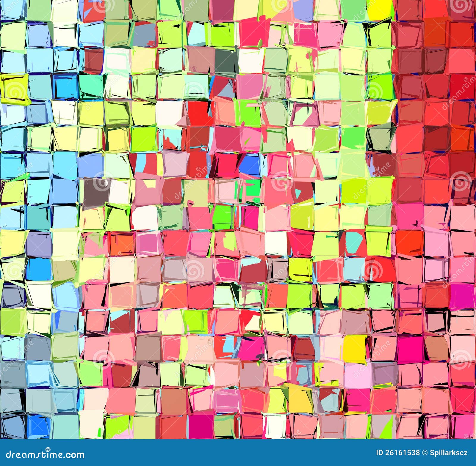 Abstract Tiled Multi Color Mosaic Backdrop Stock Illustration ...