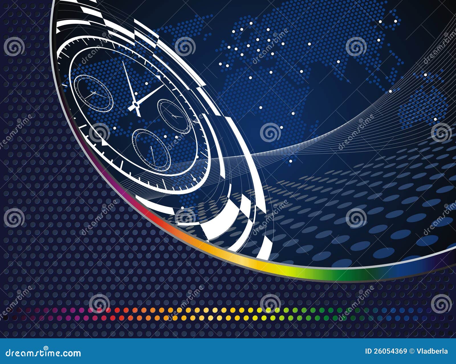 Abstract time backgroung stock vector. Illustration of global - 26054369