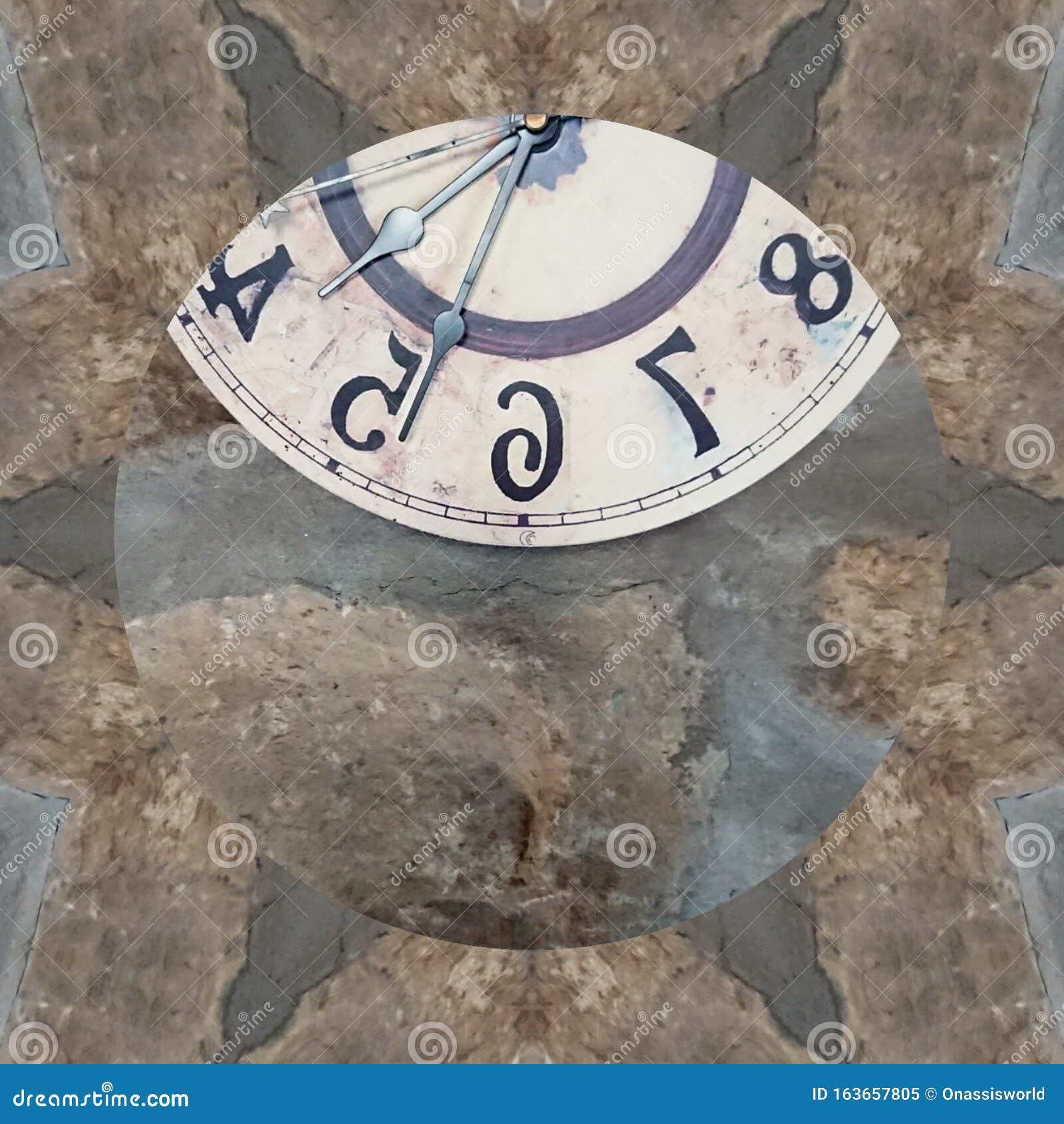 Abstract Backward Time Clock Art Stock Image - Image of backward, time ...