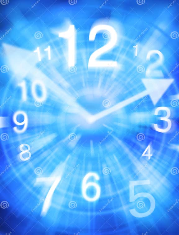 Abstract Time Clock Background Stock Image - Image of beams, number ...