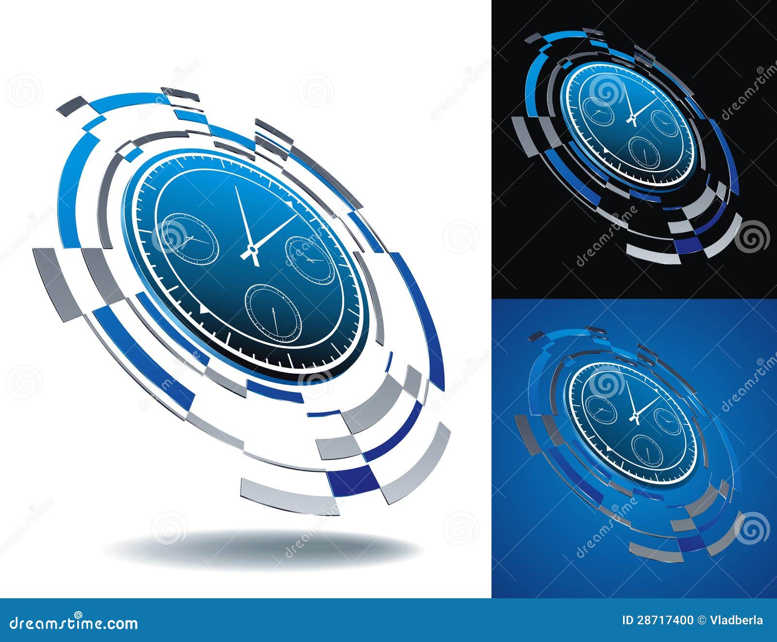 Abstract time icon set stock vector. Illustration of emblem - 28717400