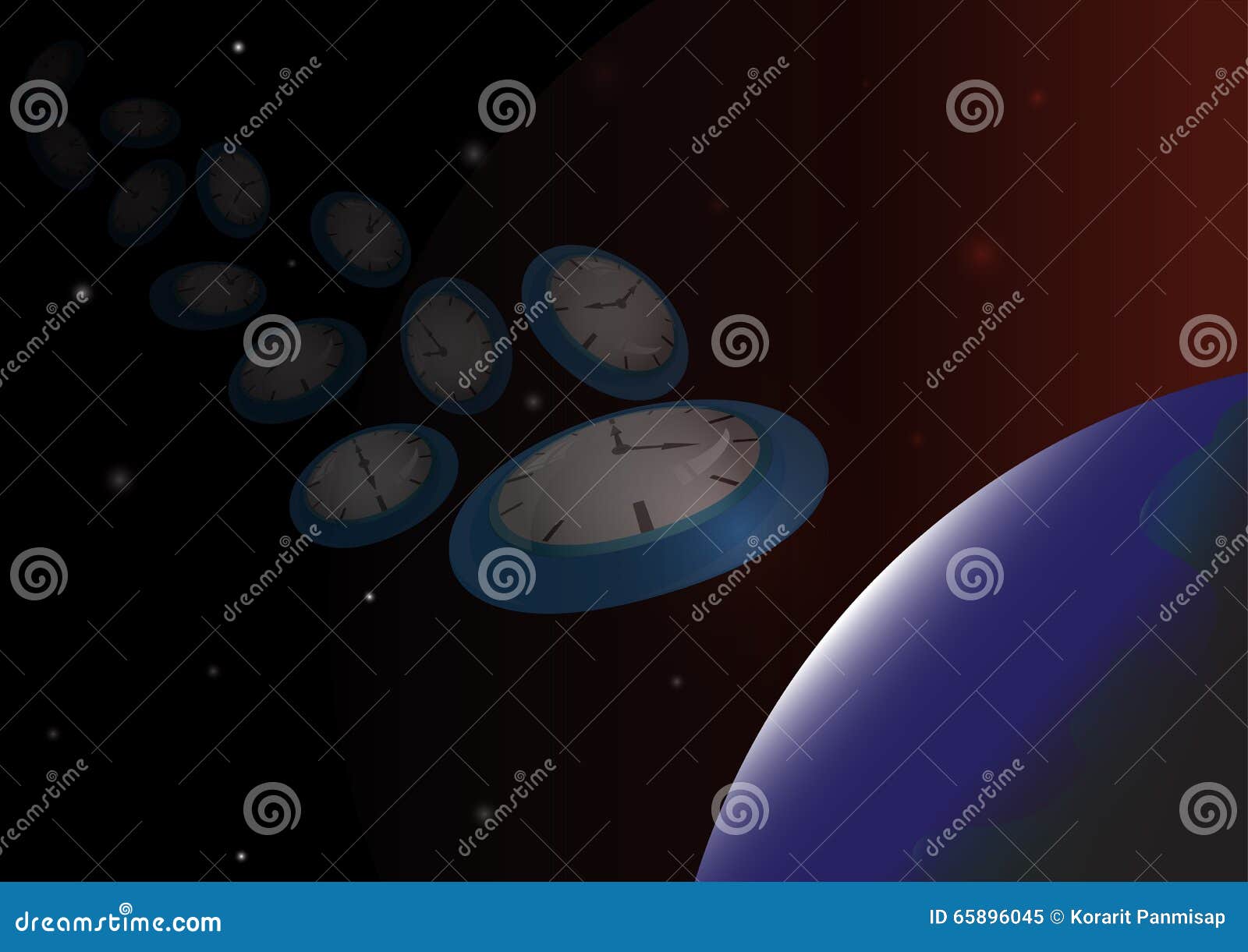 Abstract Time Travel Background, Vector Illustration Stock Vector ...