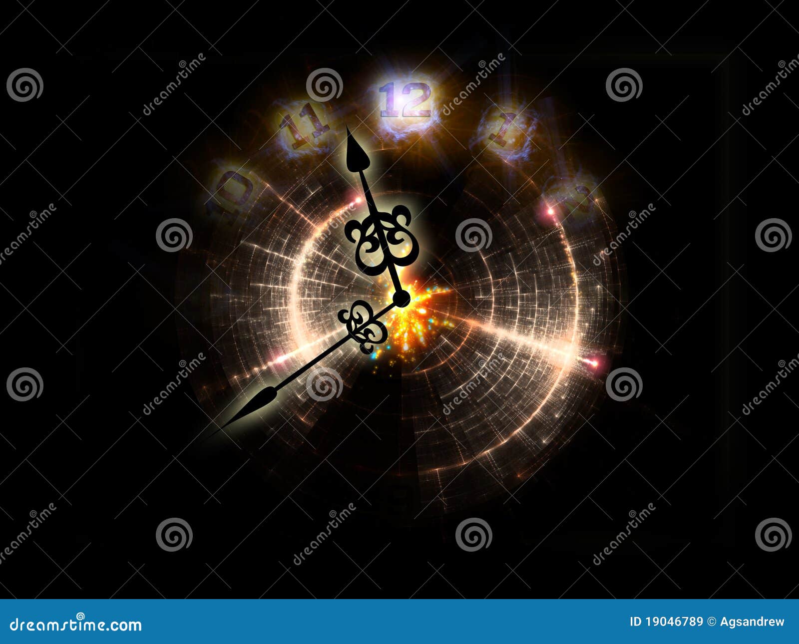 Abstract Time Wallpaper stock illustration. Illustration of number ...