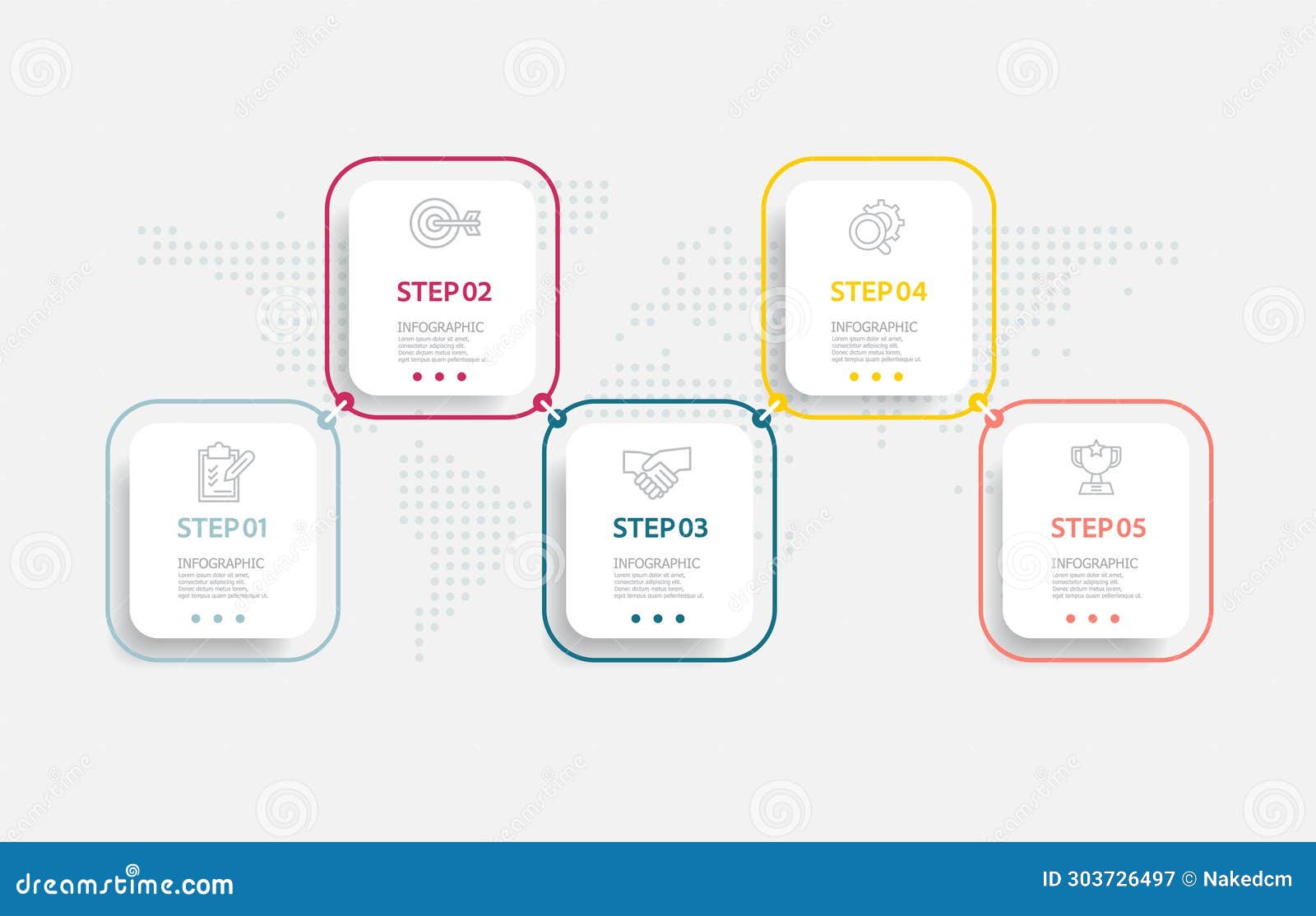 Abstract Timeline Infographic Element Business Data Visualization Steps ...