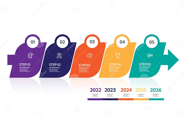 Abstract Timeline Infographic Element Business Data Visualization Steps ...