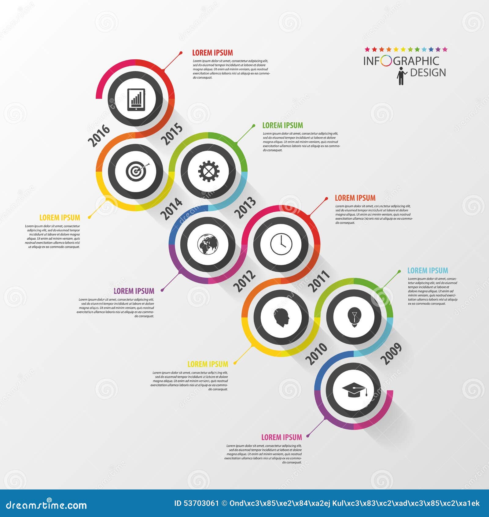 Abstract Timeline Infographic Template. Vector Illustration. Stock ...