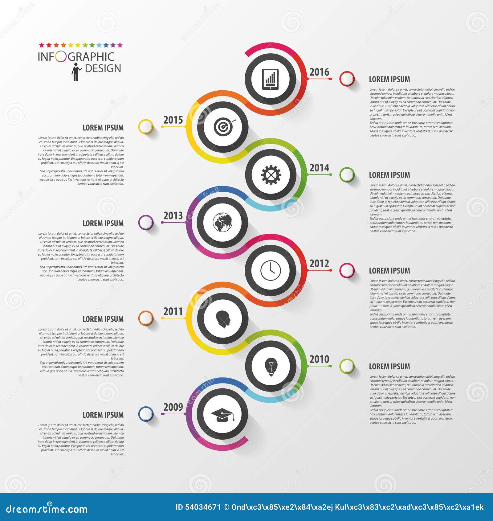 Abstract Timeline Infographic Template. Vector Illustration. Stock ...