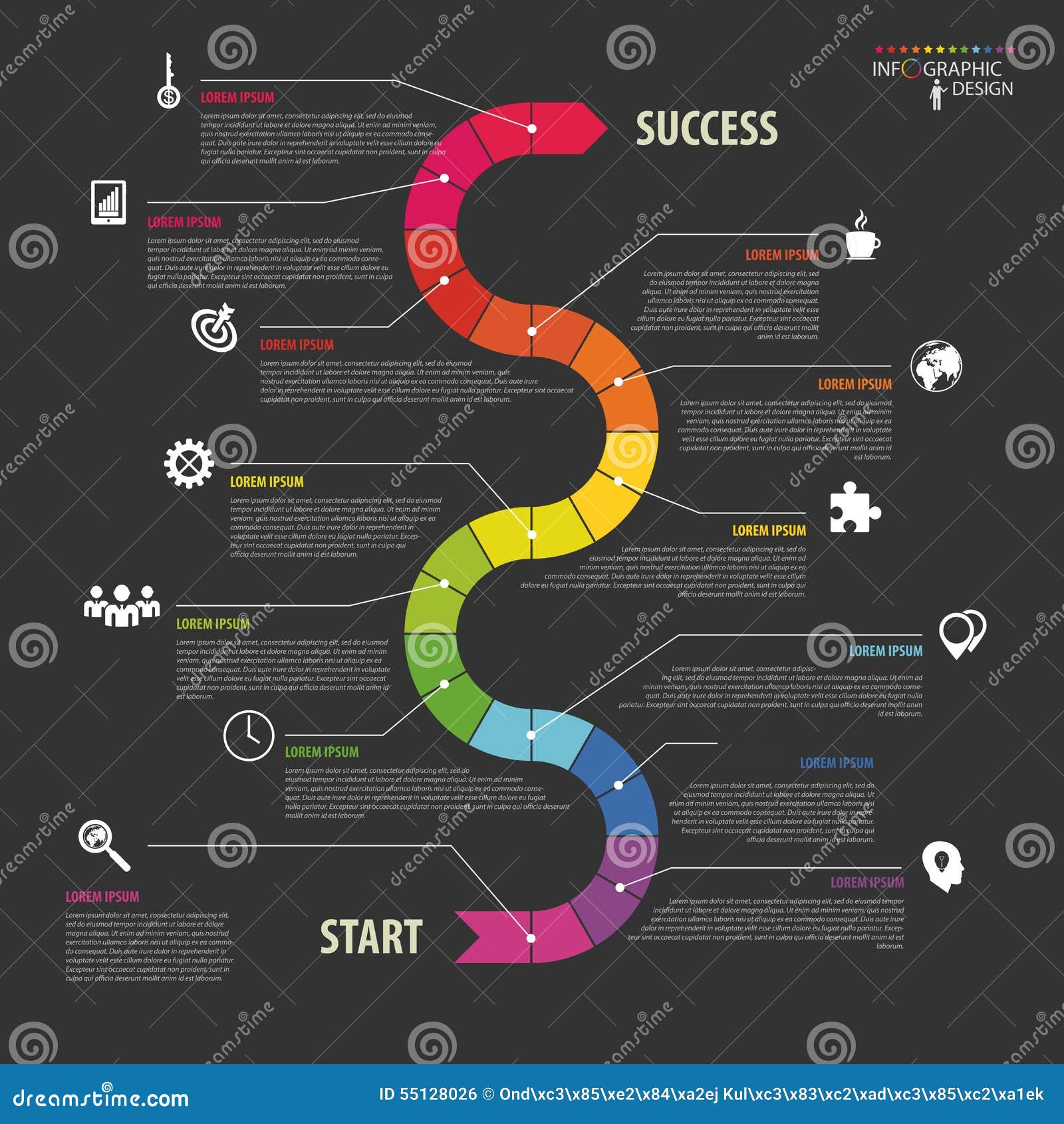 Abstract Timeline Infographic Template. Vector Stock Vector ...