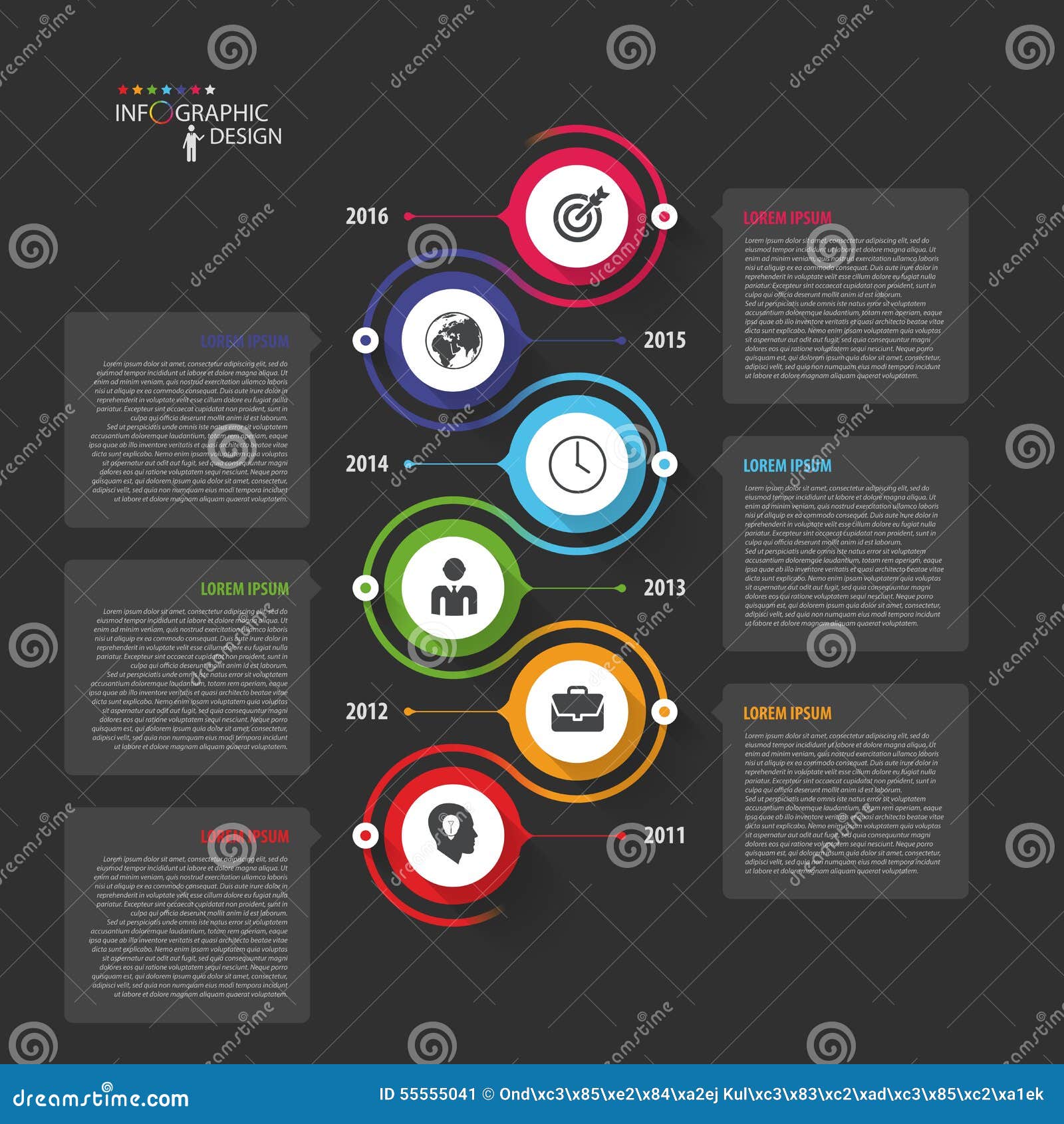 Abstract Timeline Infographic Template. Vector Illustration Stock ...
