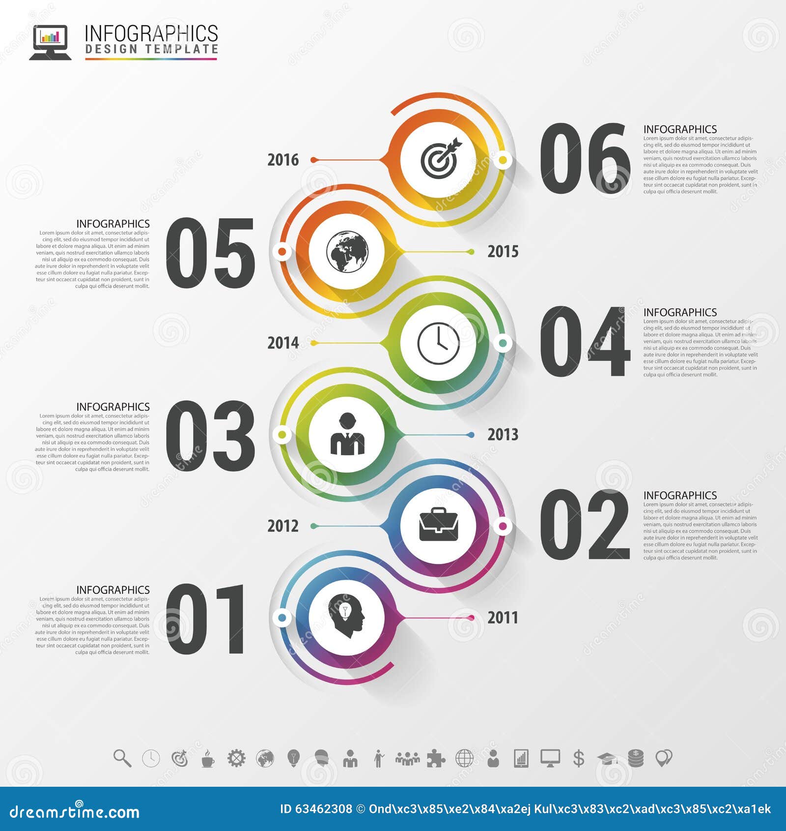 Abstract Timeline Infographic Template. Vector Illustration Stock ...