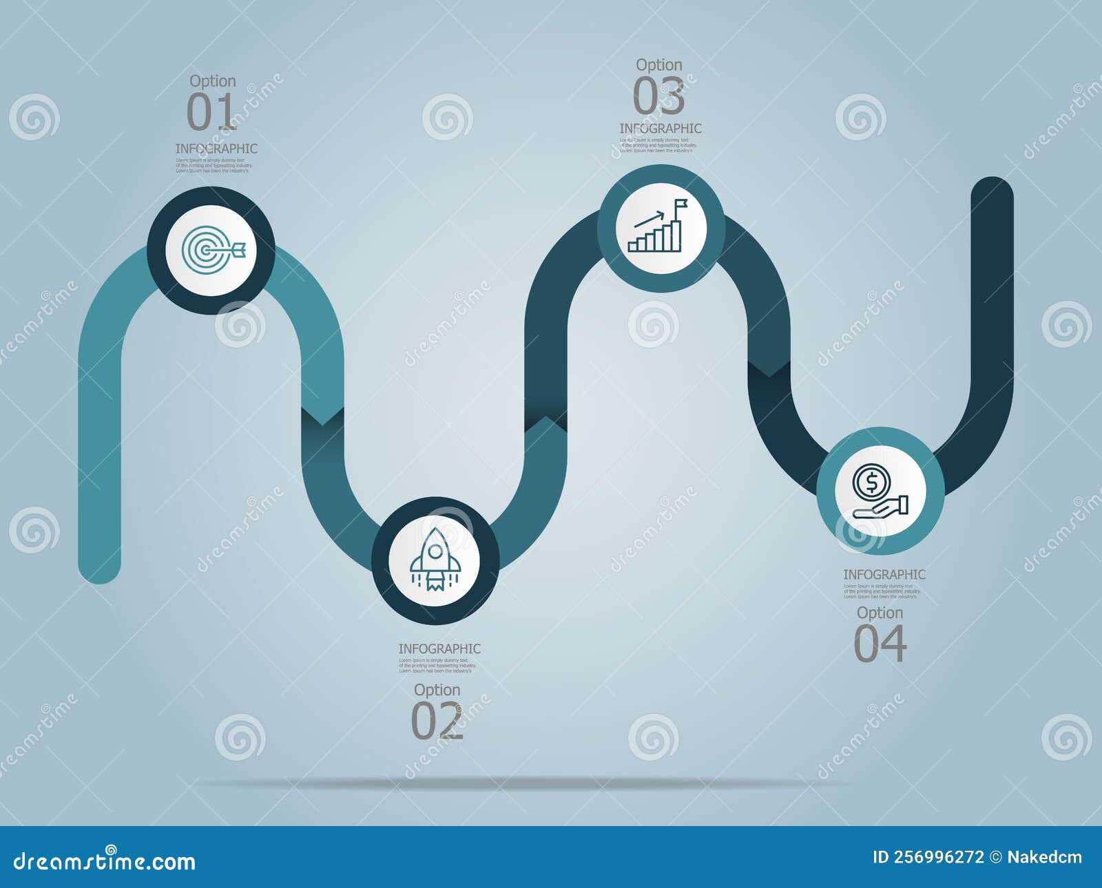 Abstract Roadmap Business Timeline Infographics Elements, Presentation ...