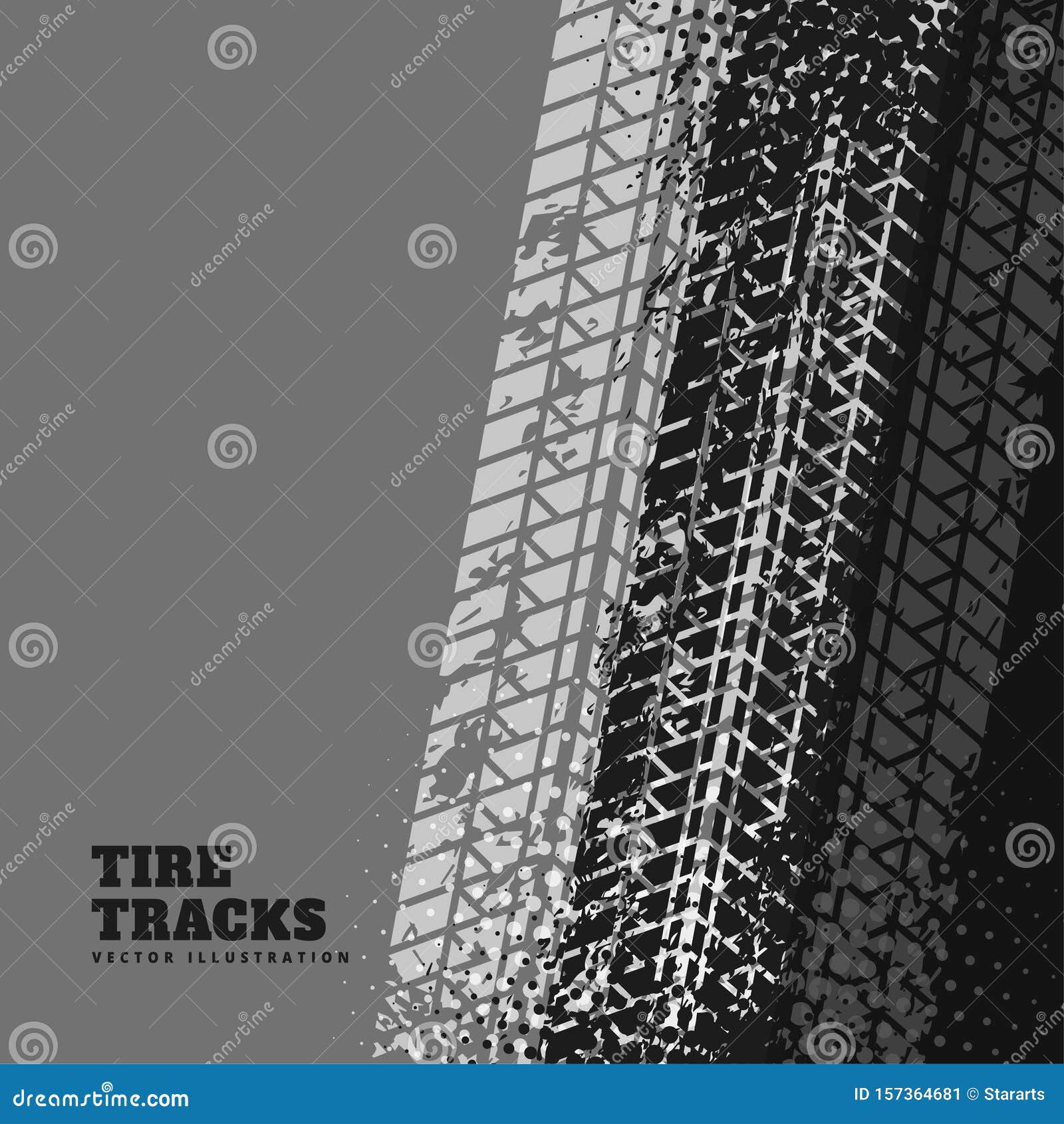 Abstract Tire Track Print Marks Background Design Cartoon Vector ...