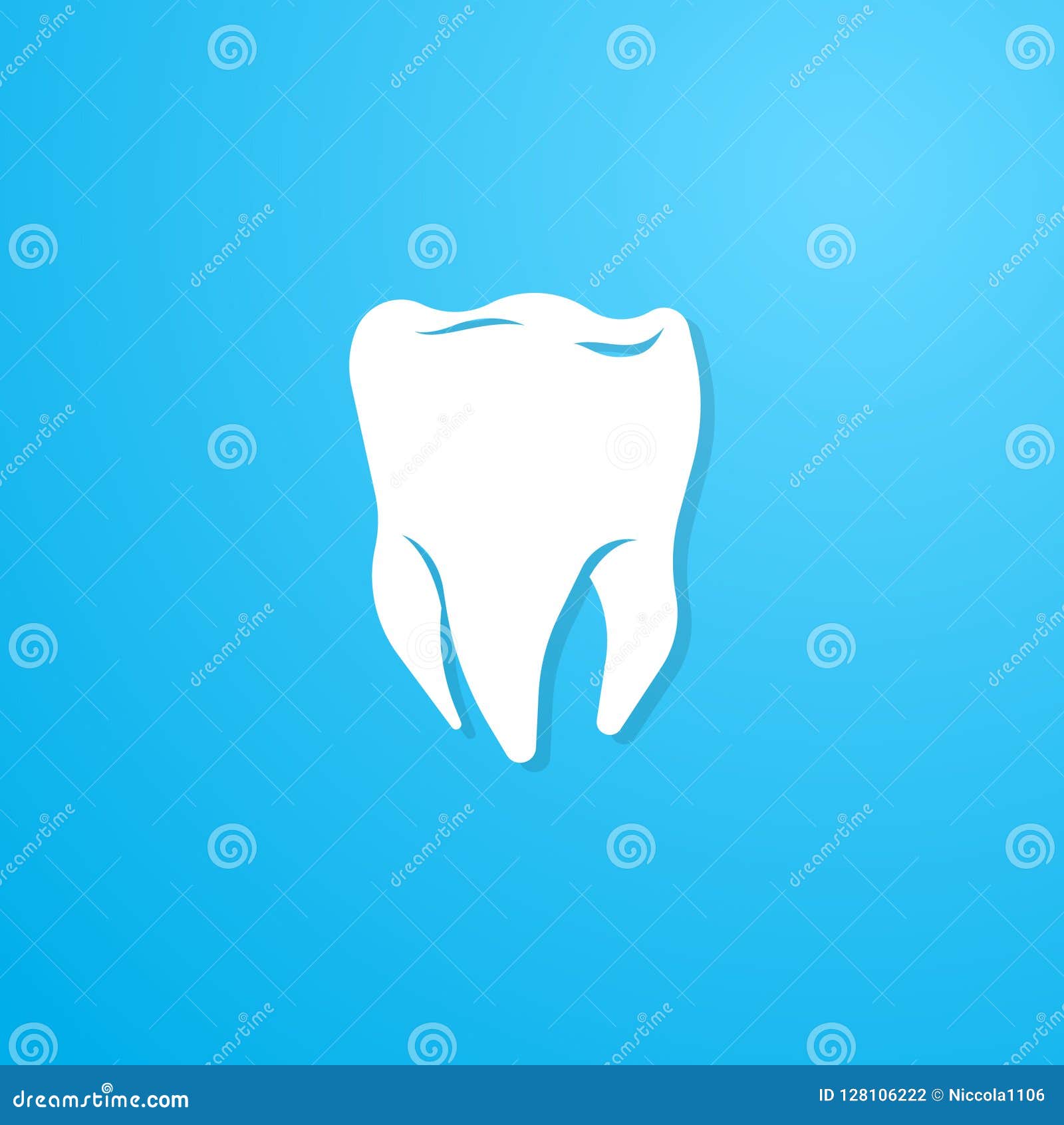Abstract Tooth Icon stock vector. Illustration of design - 128106222