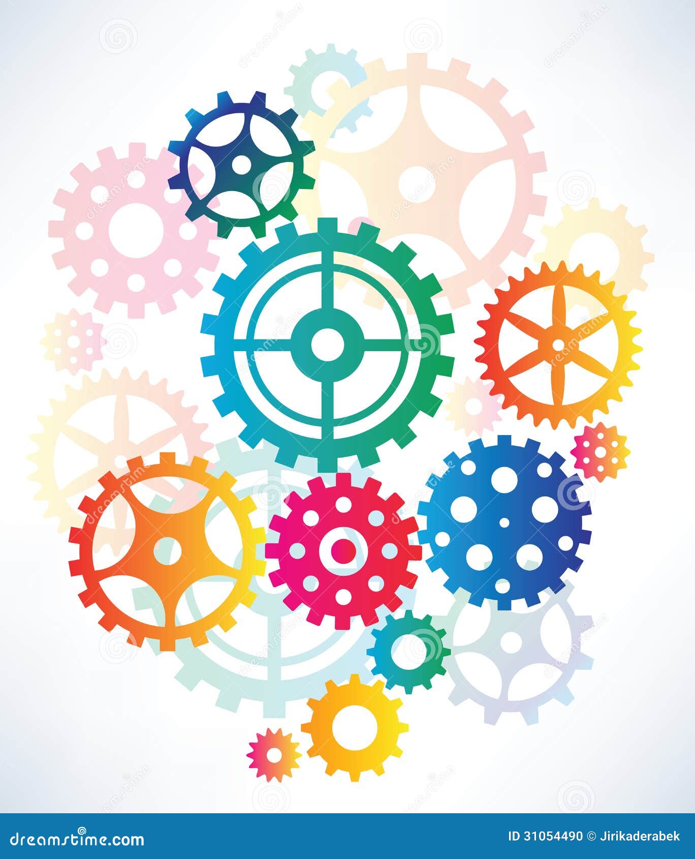 Tooth Wheels (white) Vector Illustration | CartoonDealer.com #31054482