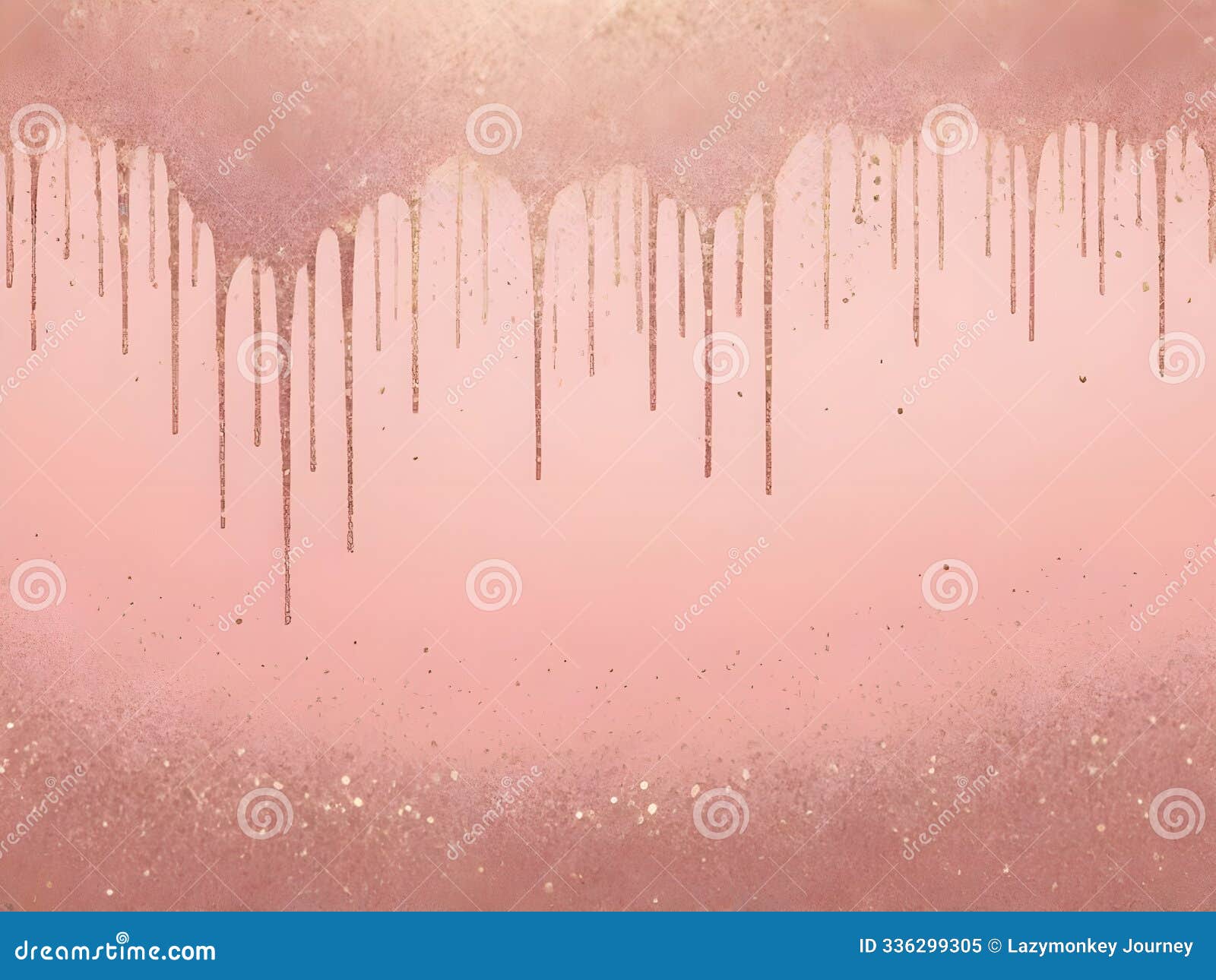 Abstract Top Border Pastel Dripping Rose Gold Glitter Texture ...