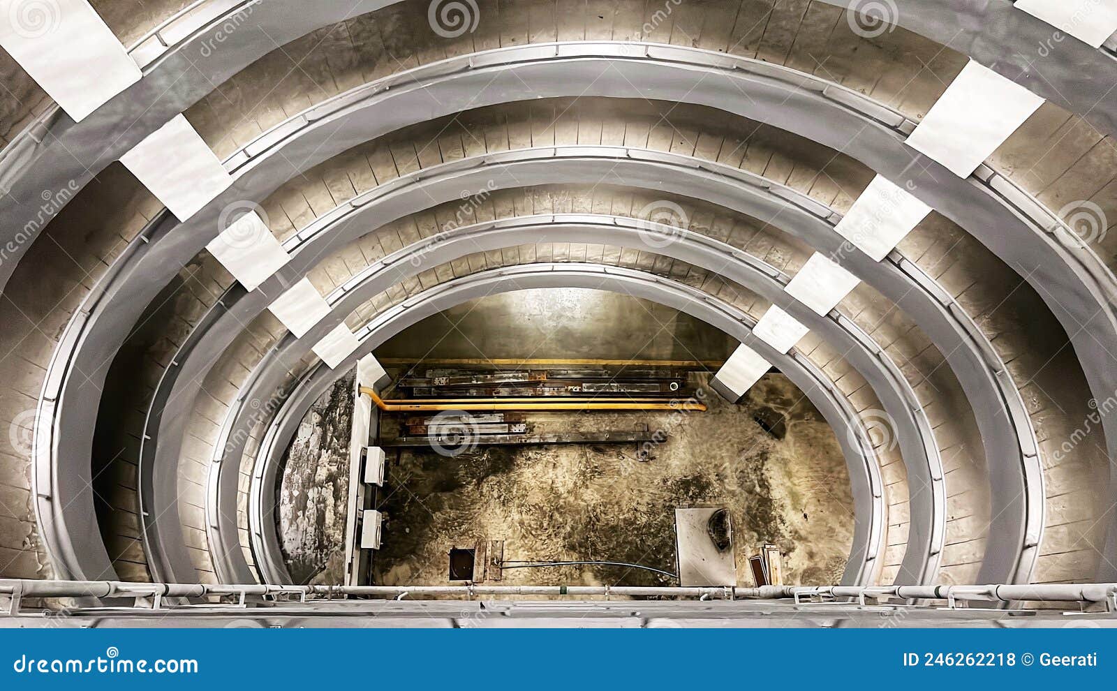 Abstract Top View of Car Park Building Ramp Stock Photo - Image of ...