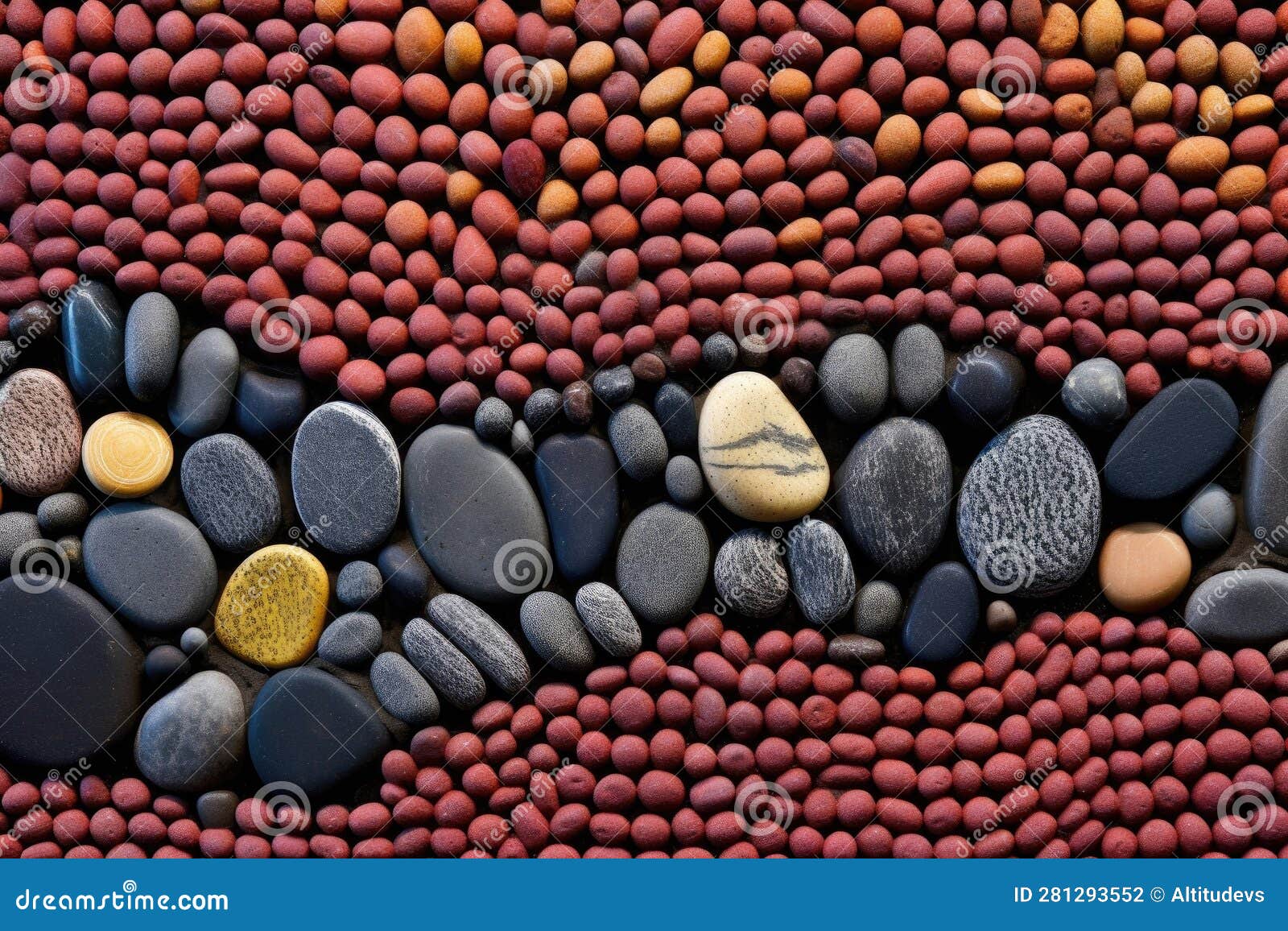 Abstract Top View of Gravel Patterns in a Zen Garden Stock Illustration ...