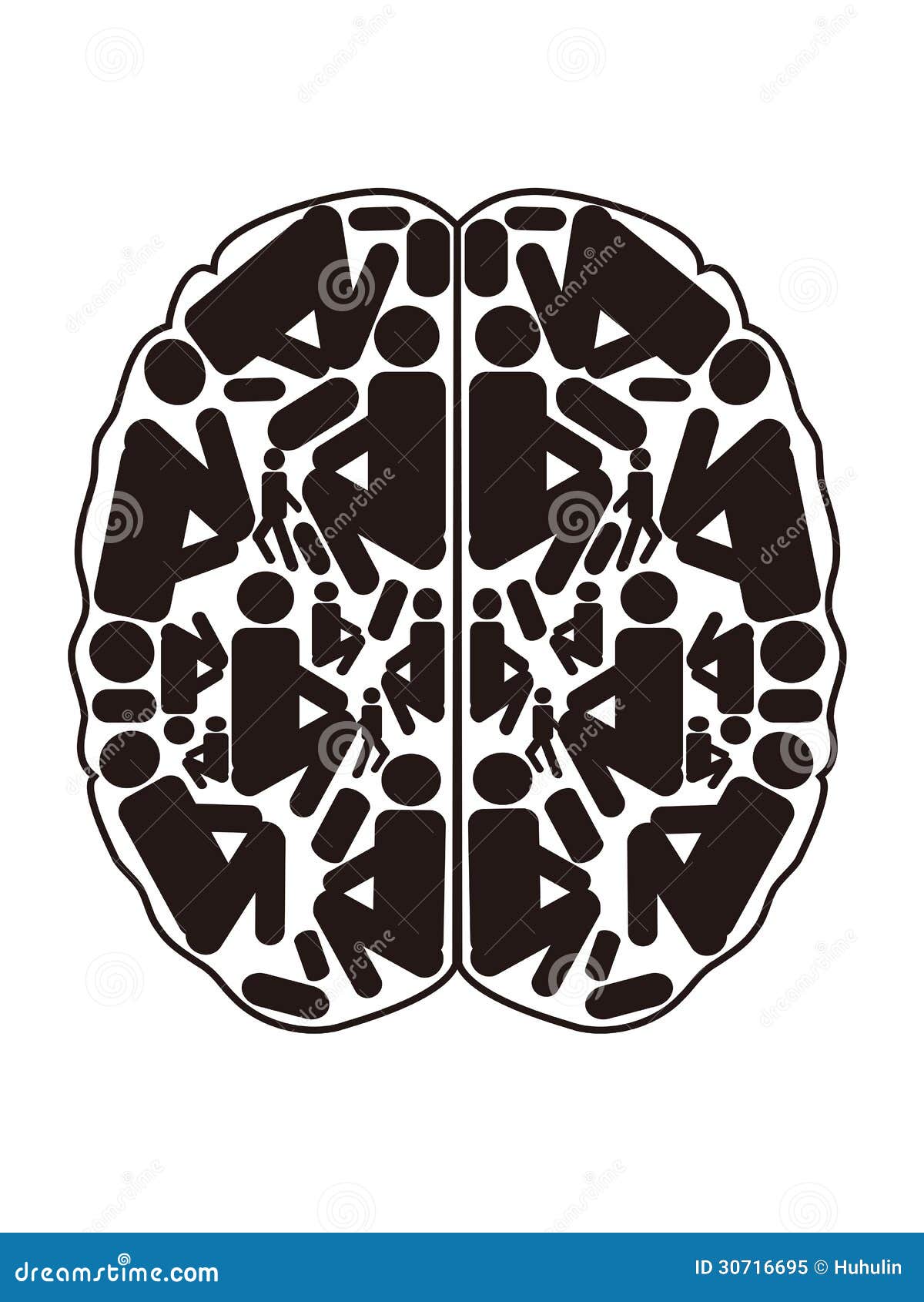 Brain Top View Vector
