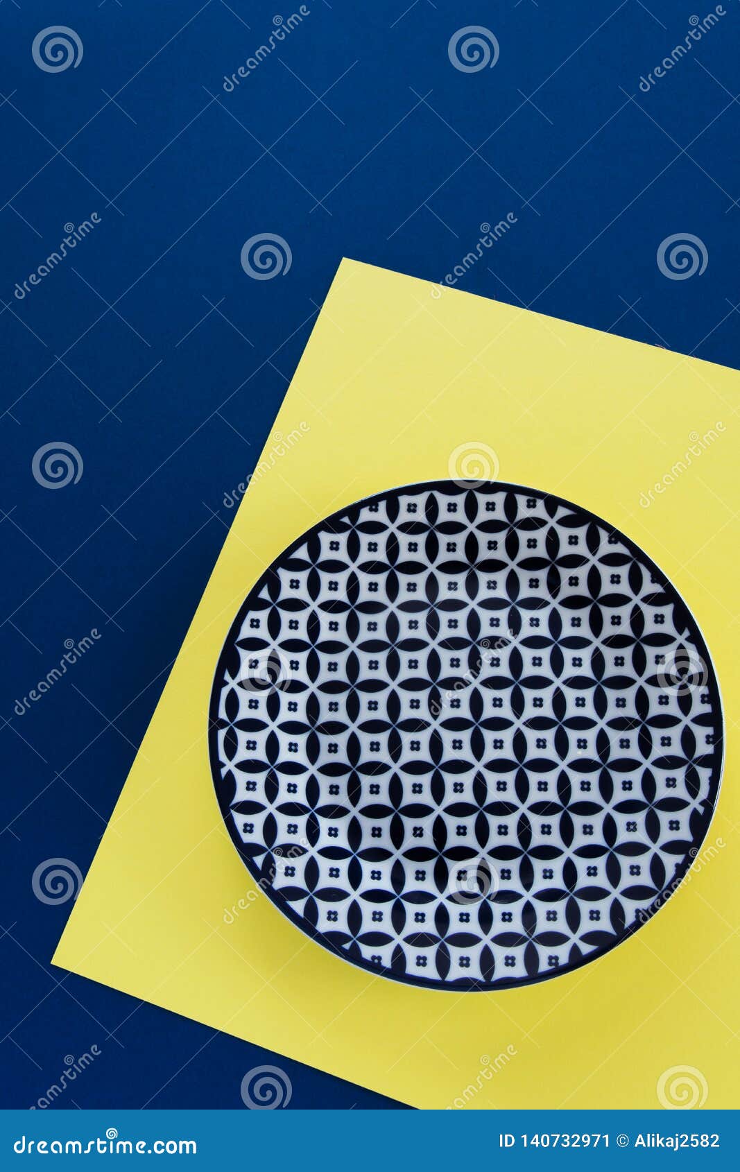 Abstract Top View of Modern Plate on Colorful Background Stock Image ...
