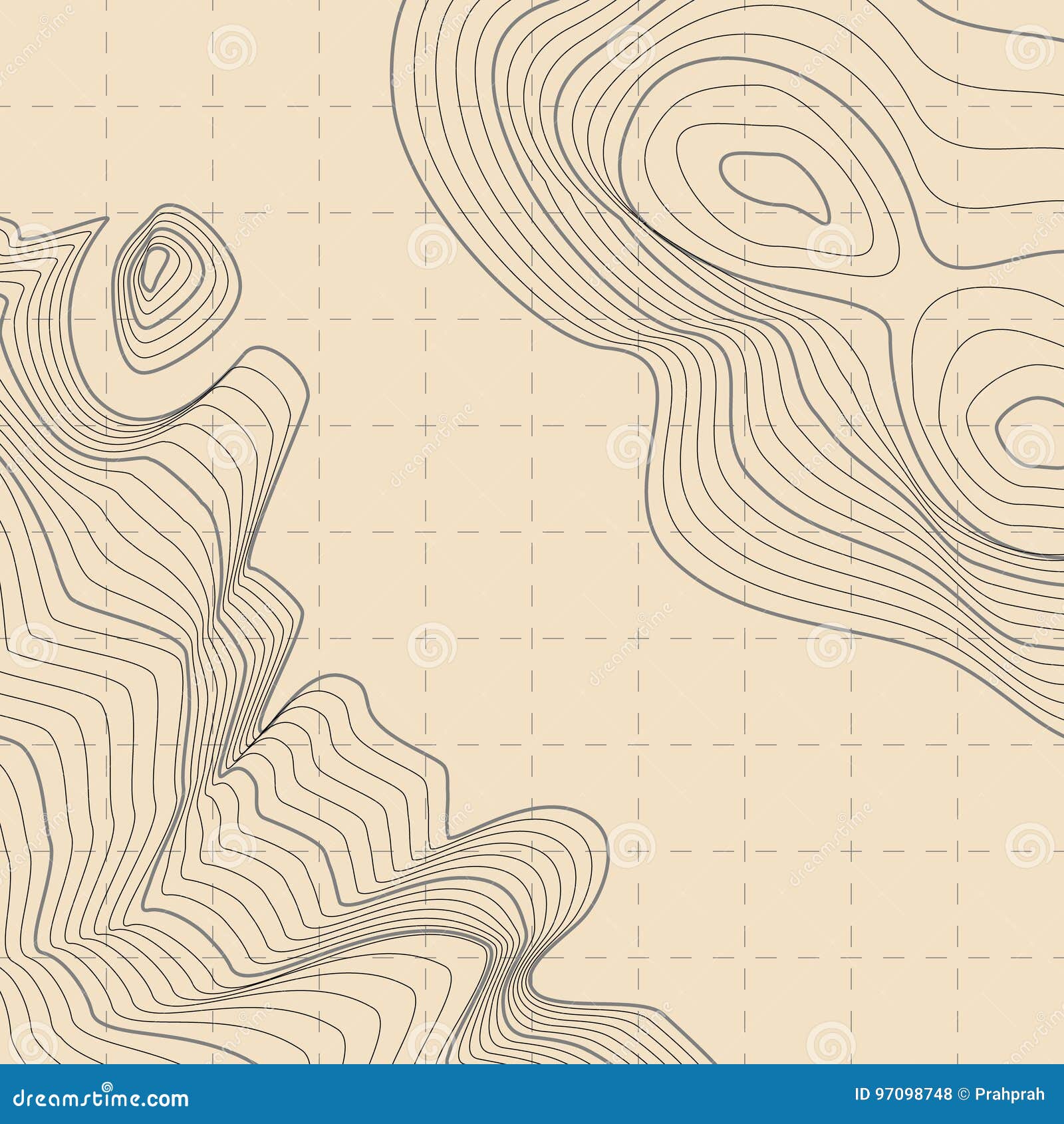 Abstract Topographic Contour Map Stock Illustration - Illustration of ...