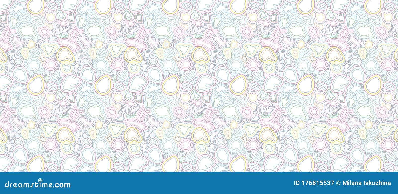 Abstract Topographic Contour Map with Multicolor Lines Template Stock ...