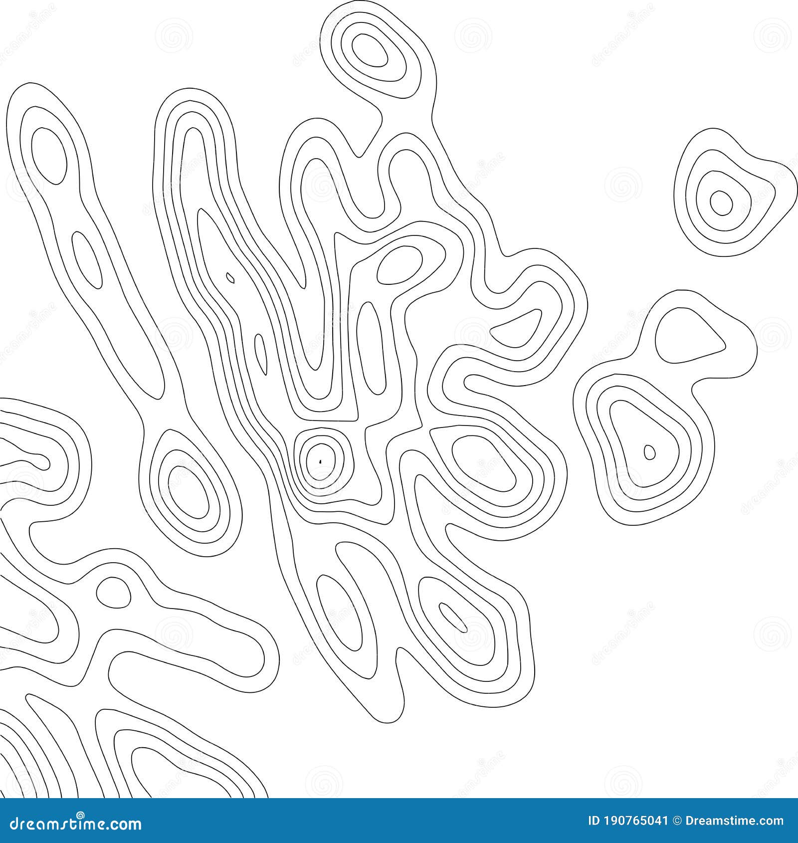 Abstract Topographic Contour Map Template. Abstract Composition of ...