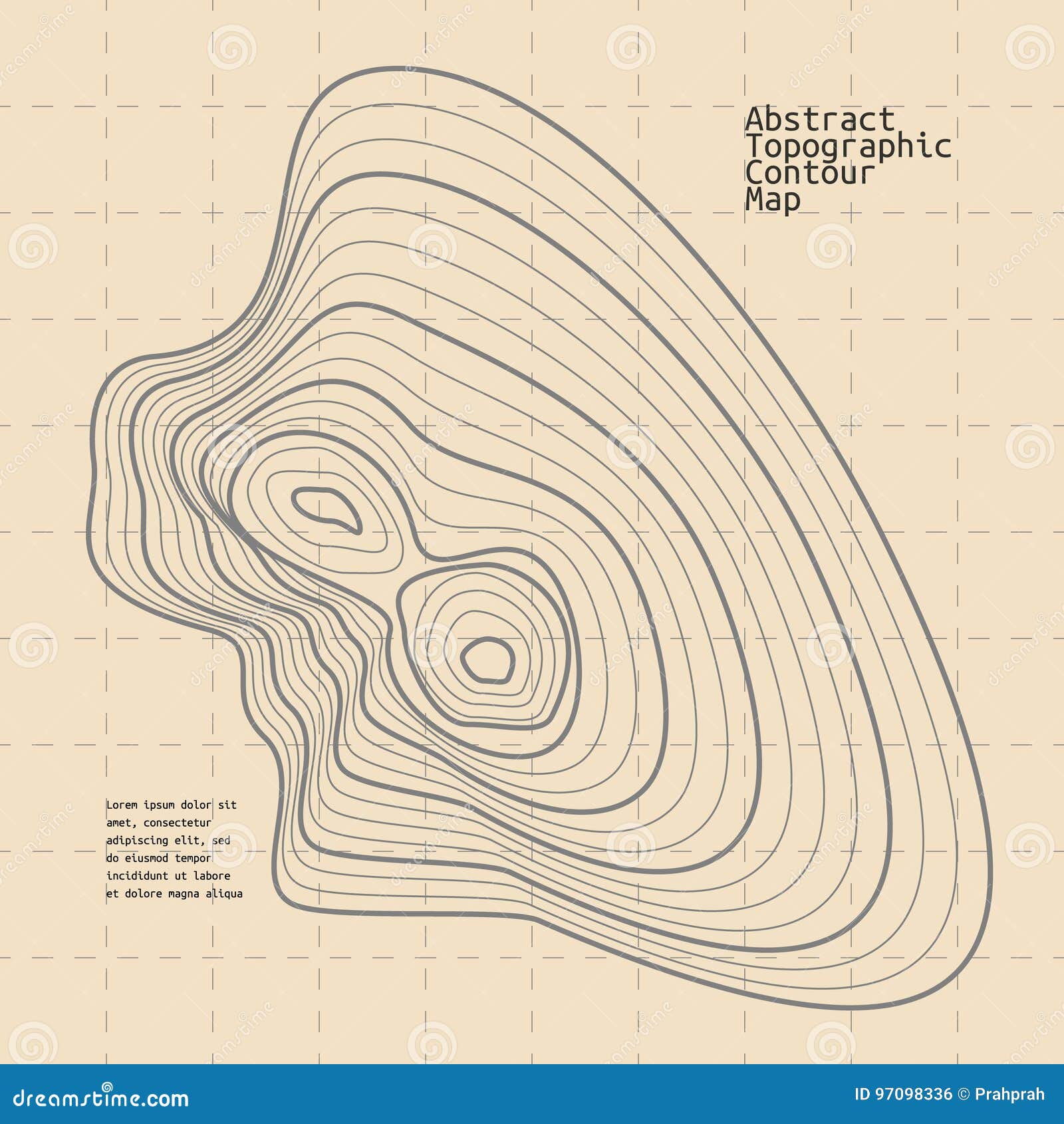 Abstract Topographic Contour Map Stock Illustration - Illustration of ...
