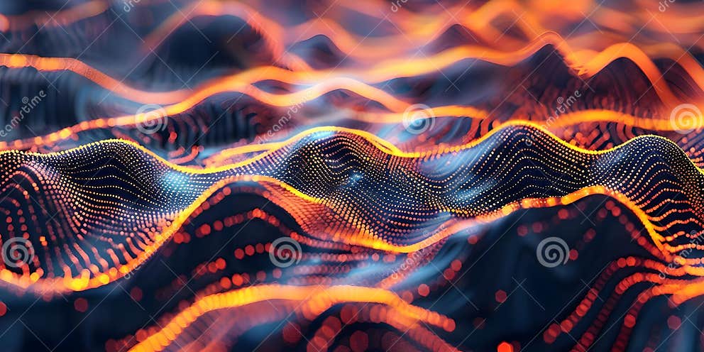 Abstract Topographic Lines Create a Dynamic Geological Grid Map ...