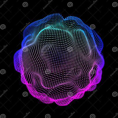 Abstract Topographic Map of Human Brain. Conceptual of Creative and ...